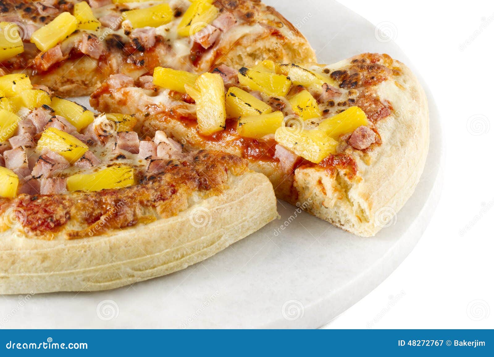 Delicious hawaiian pizza stock image. Image of meal, pizza - 48272767