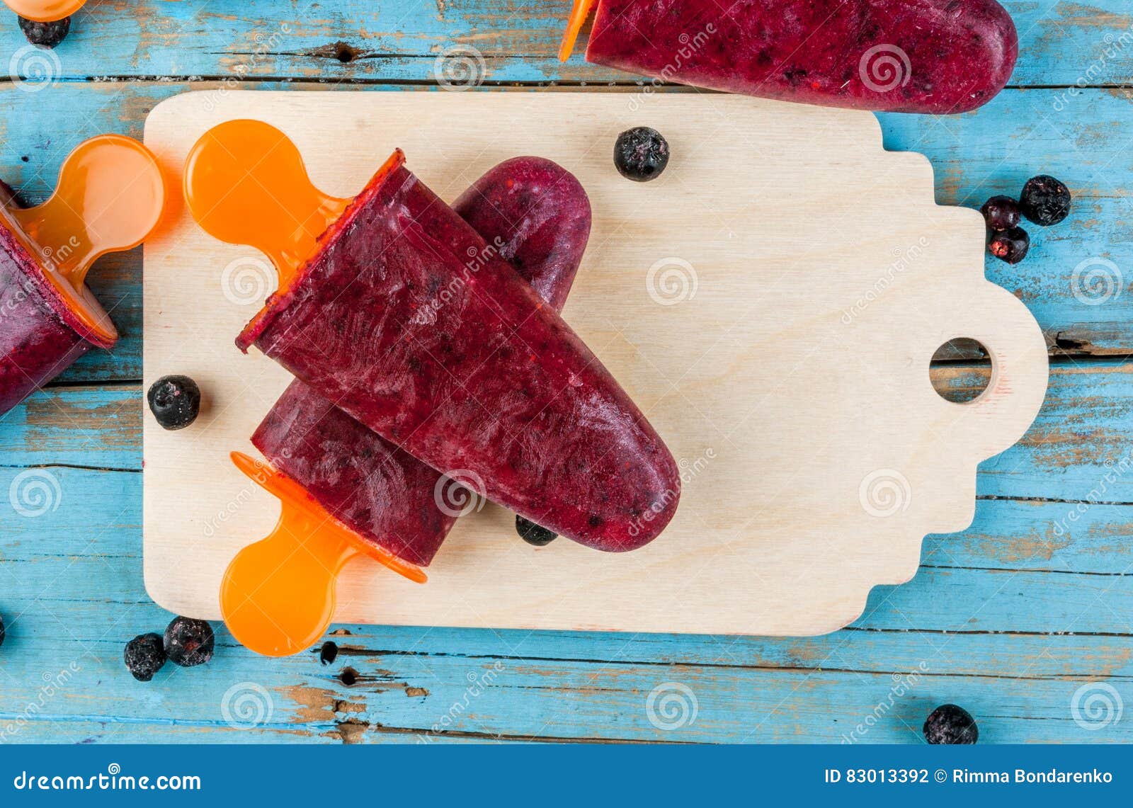 Delicious Home-made Popsicles of Black Currant Stock Photo - Image of ...
