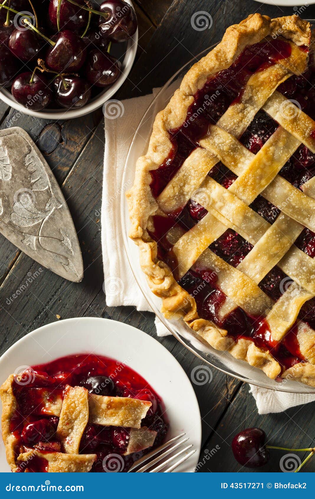 Delicious Homemade Cherry Pie Stock Image - Image of homemade, bake ...