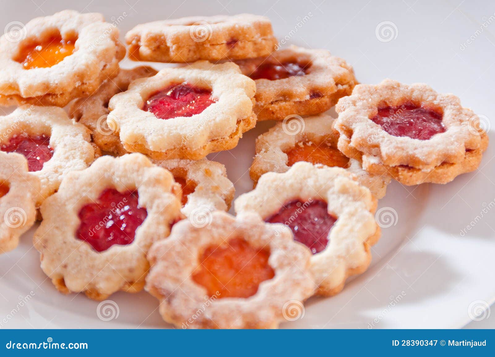 Delicious Homemade Jam-filled Cookies Stock Image - Image of christmas ...