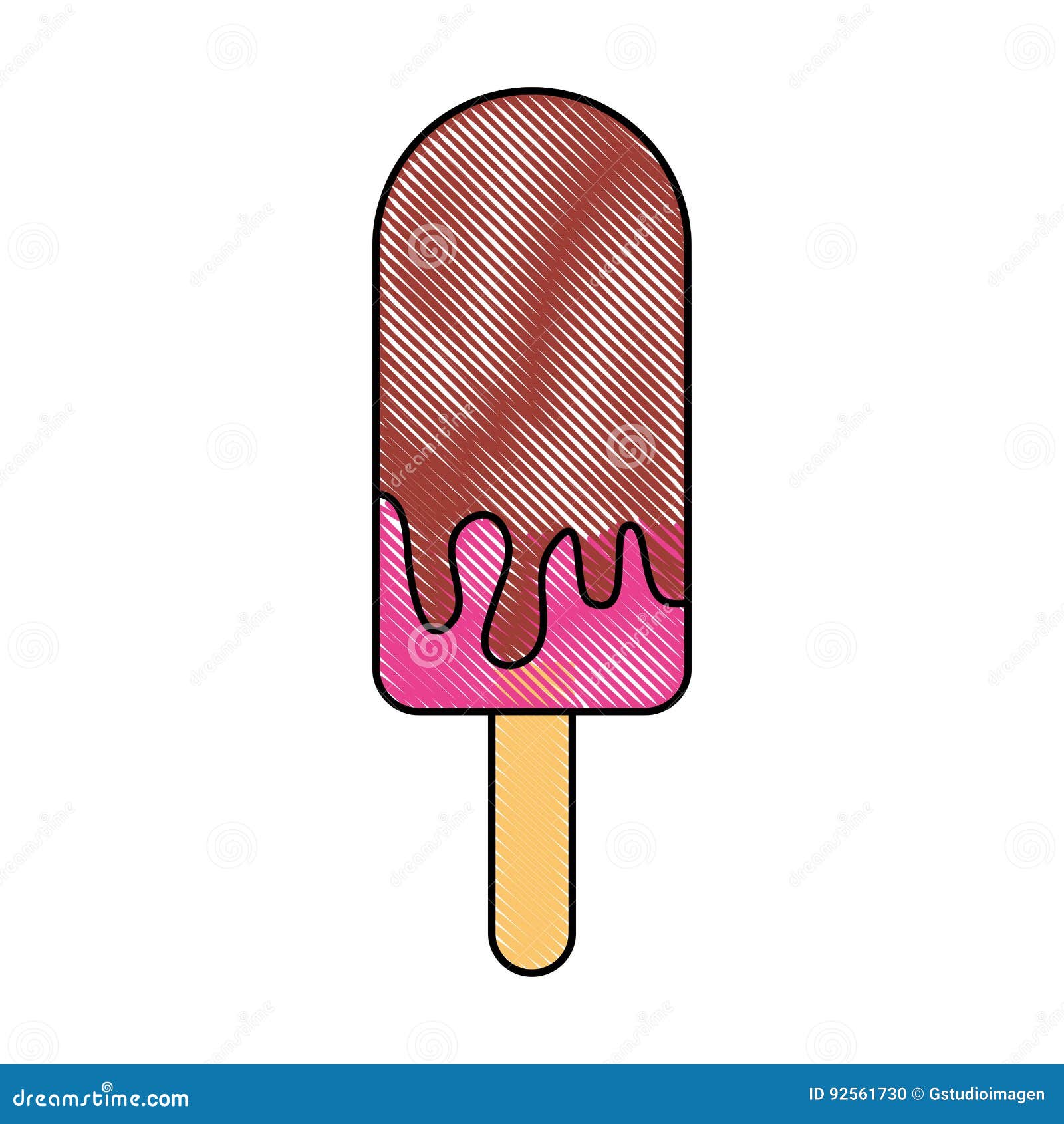 Delicious Homemade Popsicle Stock Vector - Illustration of cool ...
