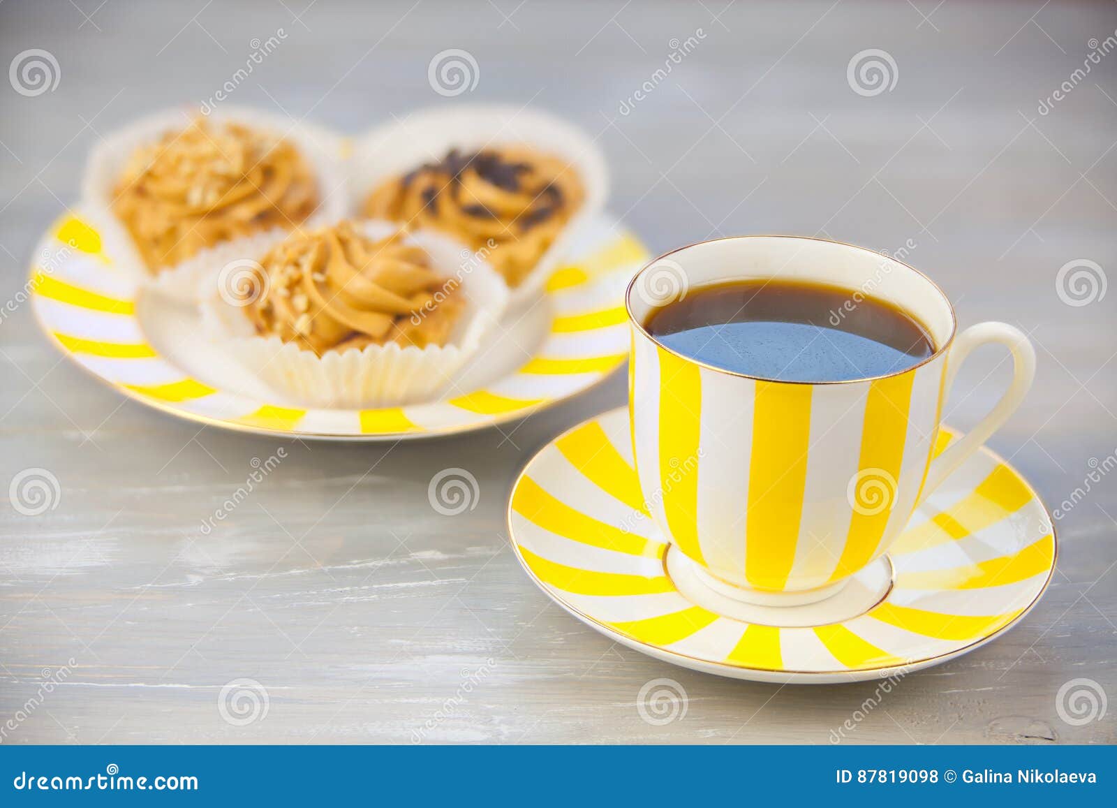 Delicious Hot Black Coffee in Beautiful Mug Stock Photo - Image of ...