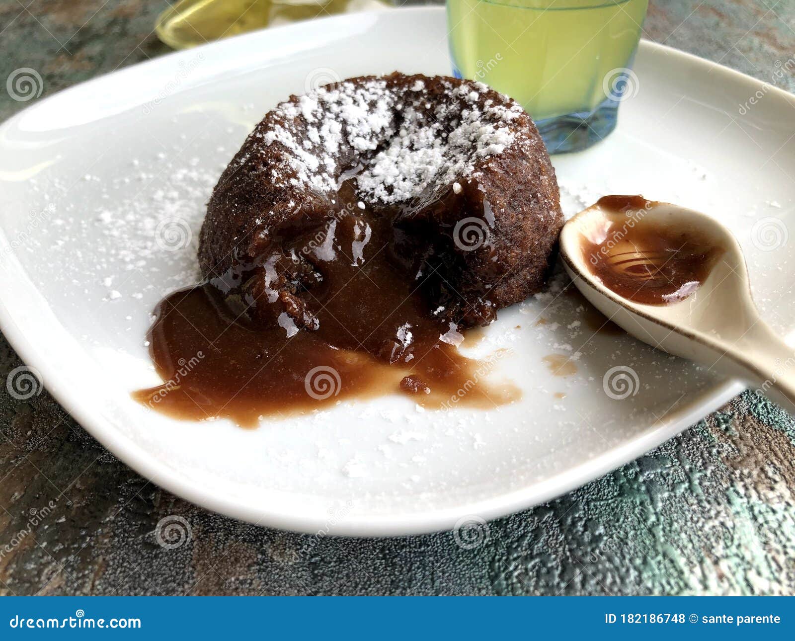 Delicious Hot Chocolate Pudding Stock Photo - Image of pastry, fondant ...