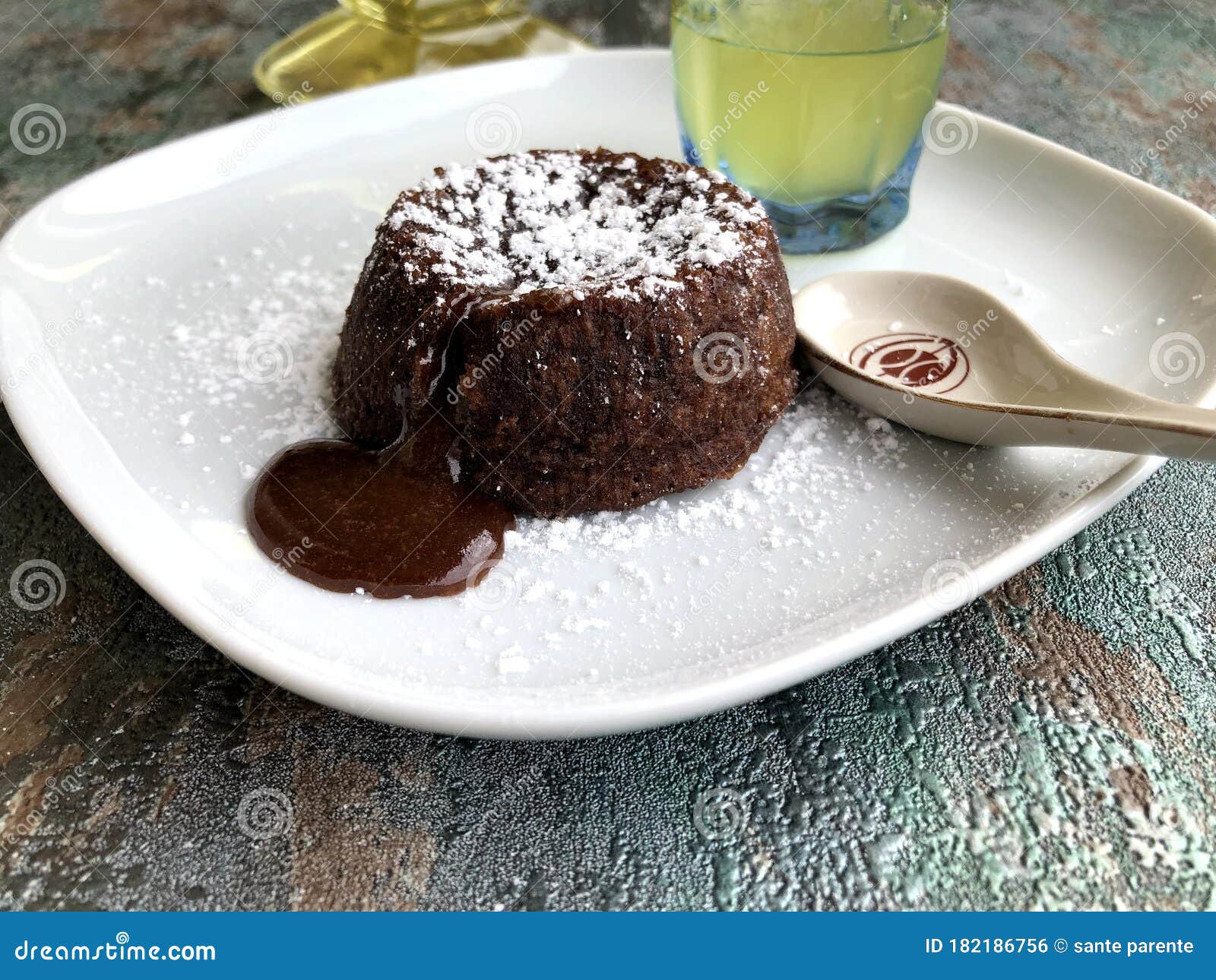 Delicious Hot Chocolate Pudding Stock Photo - Image of brown ...