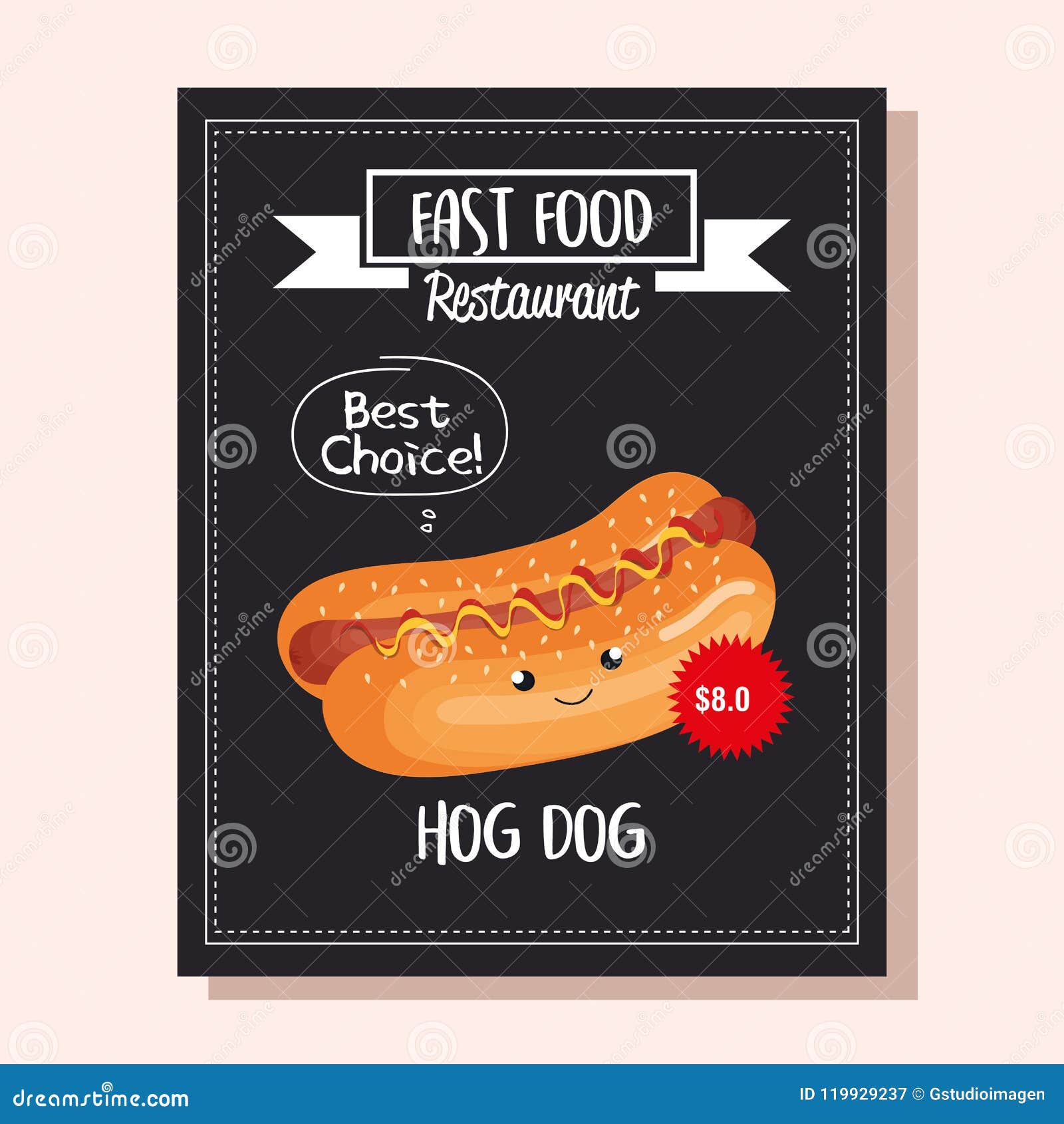 Delicious Hot Dog Fast Food Restaurant Menu Card Stock Vector ... Delicious Hot Dog Fast Food Restaurant Menu Card Stock Vector ...