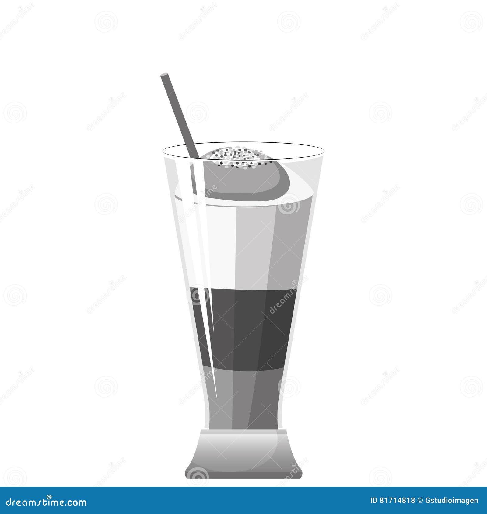 Delicious Ice Coffee Isolated Stock Vector - Illustration of card, cold ...
