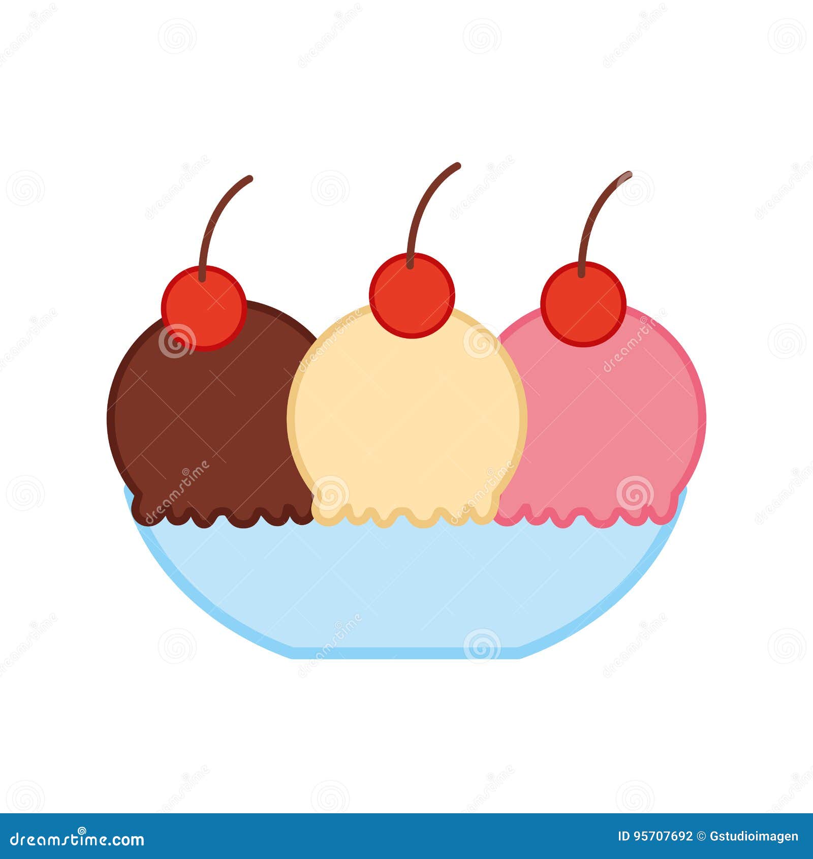 Delicious ice cream basket stock vector. Illustration of refreshing ...