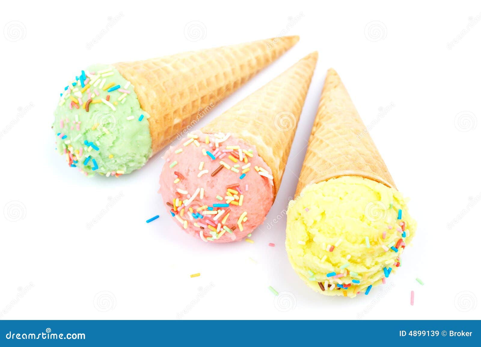 Delicious ice cream cones stock image. Image of flavor - 4899139