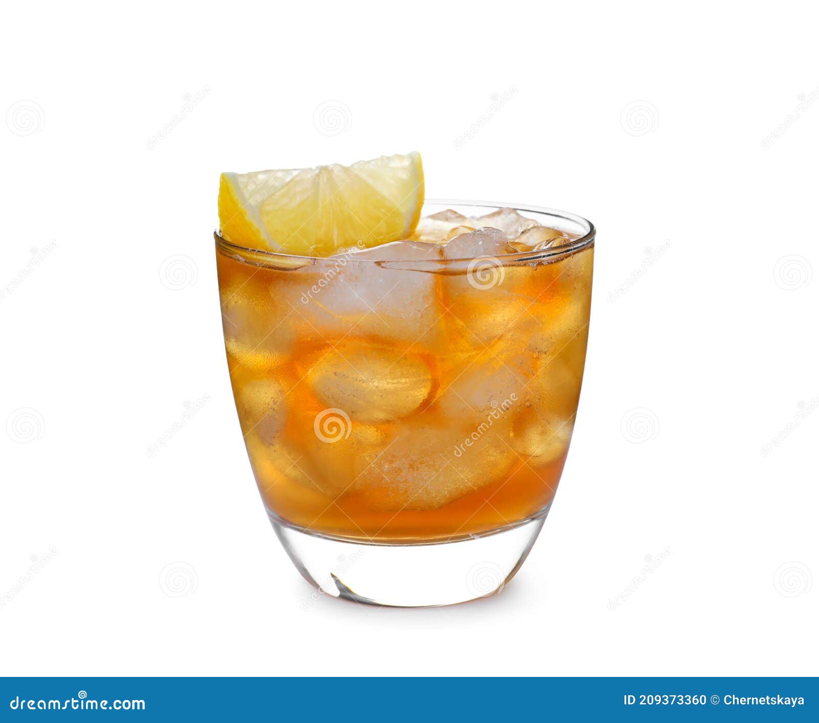 Delicious Iced Tea in Glass on White Background Stock Photo - Image of ...