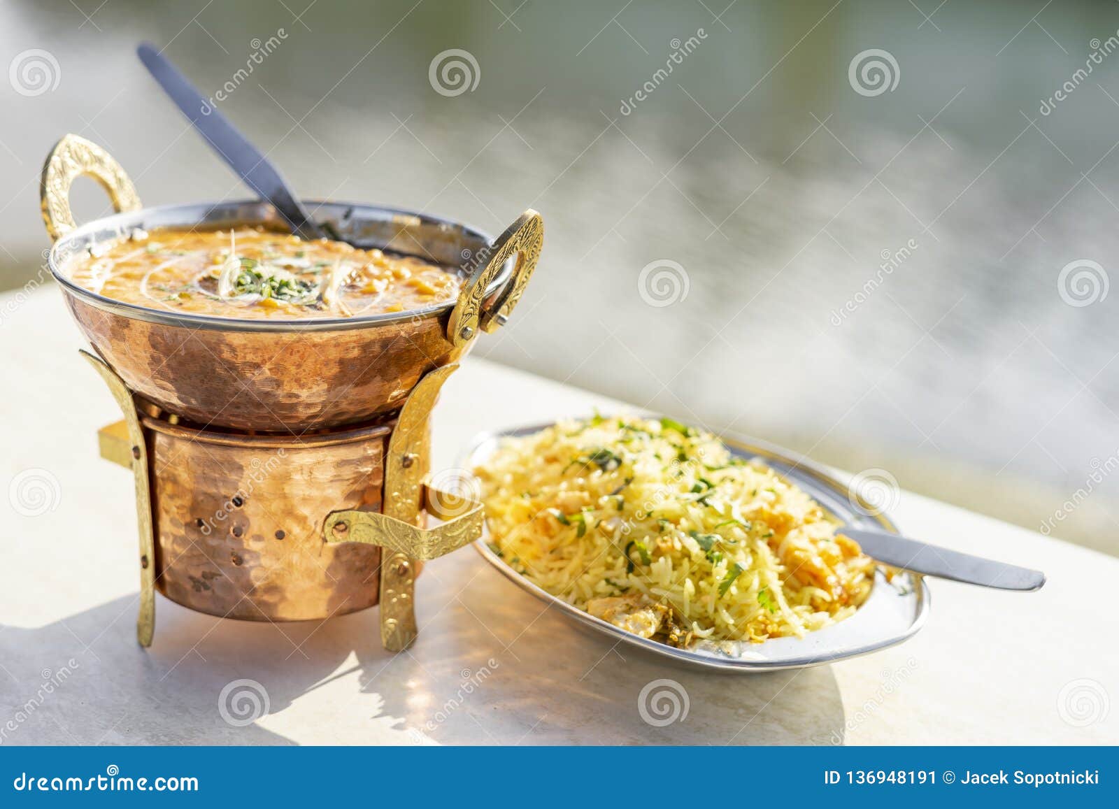 Delicious Indian Food - Tarka Dal and Egg Rice Stock Image - Image of ...