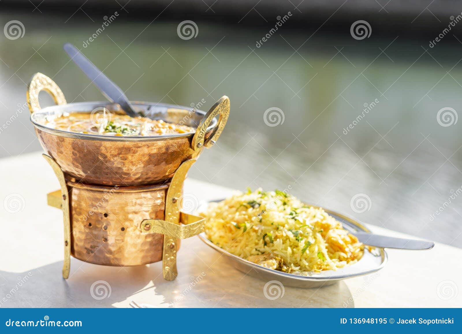 Delicious Indian Food - Tarka Dal and Egg Rice Stock Image - Image of ...