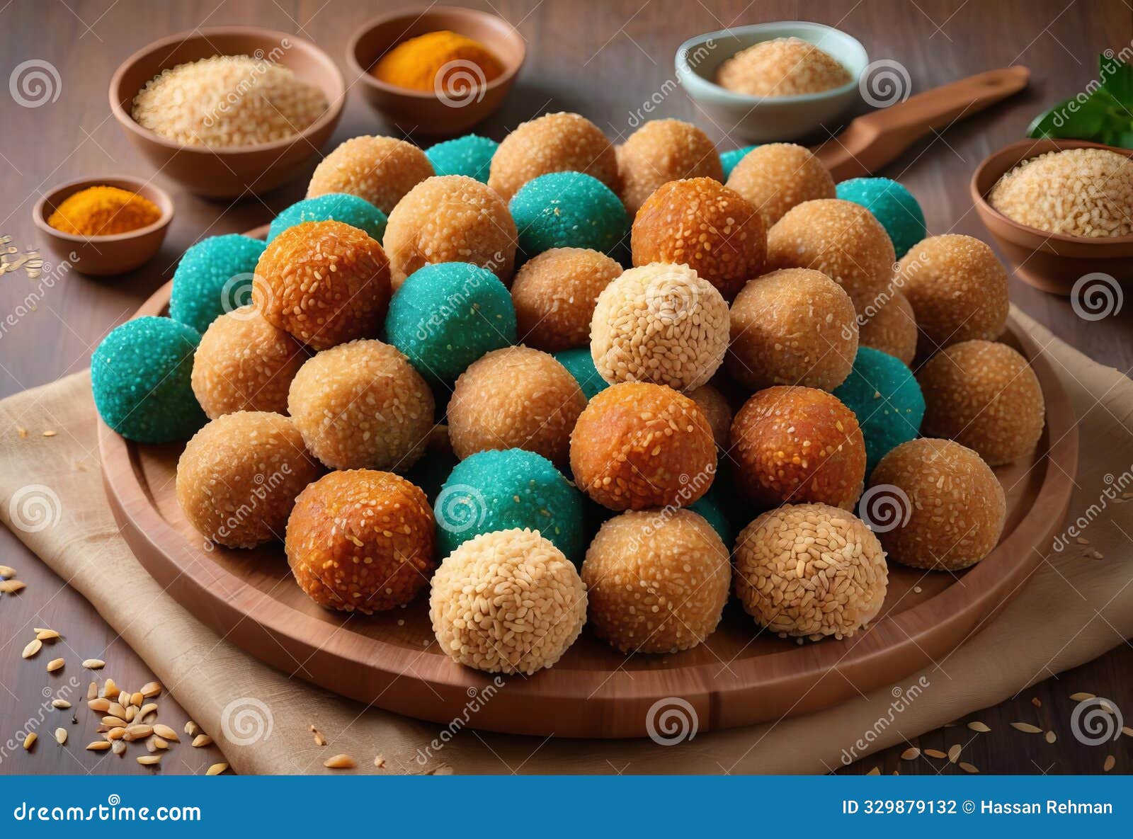 Delicious Indian Sweets- Sesame Balls Stock Illustration - Illustration ...
