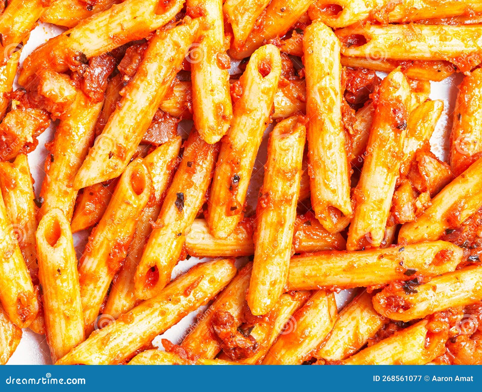 Delicious Italian Macaroni with Tomato Sauce Texture Stock Image ...