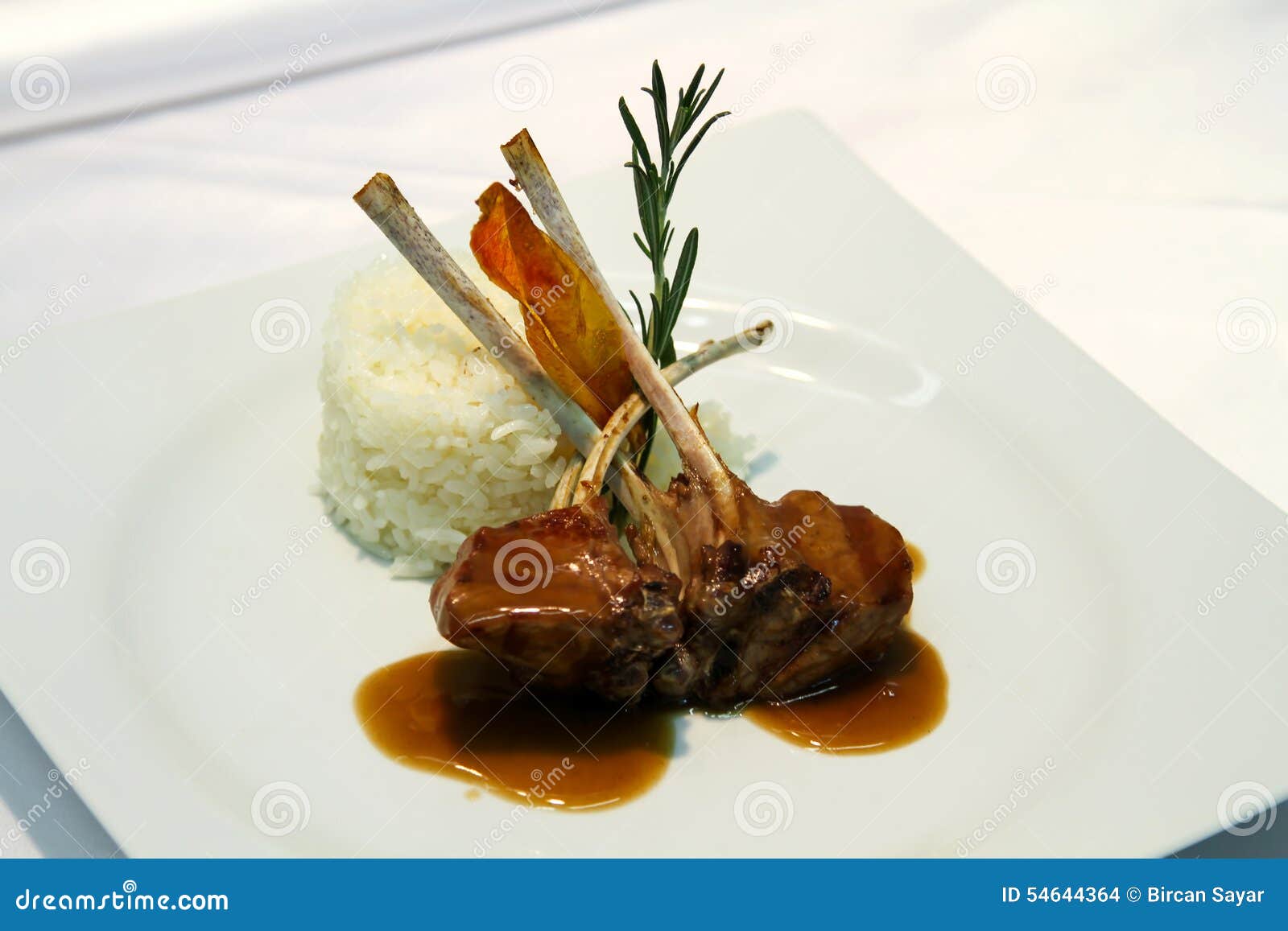 Delicious lamp chops stock photo. Image of beef, plate - 54644364