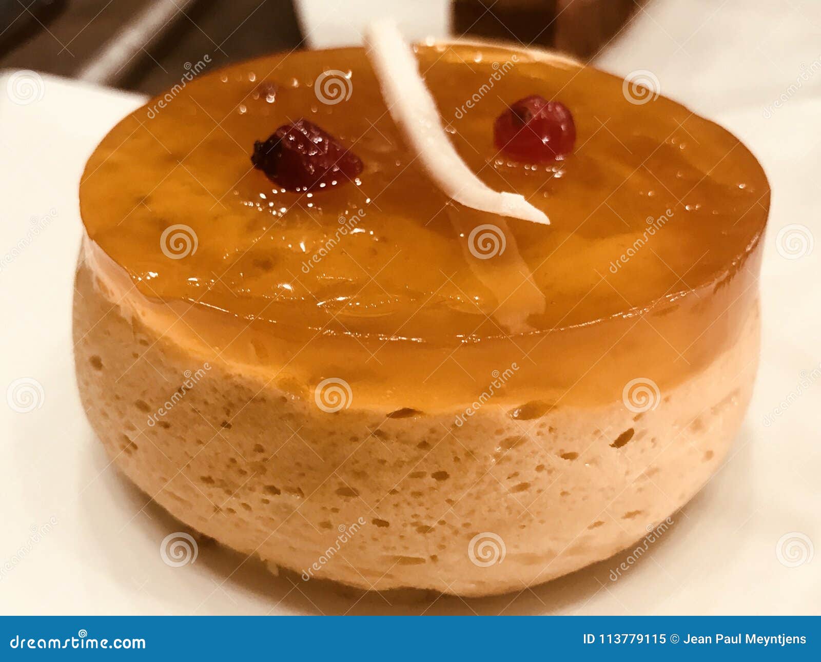 Mousse of caramel stock image. Image of mousse, pastry - 113779115