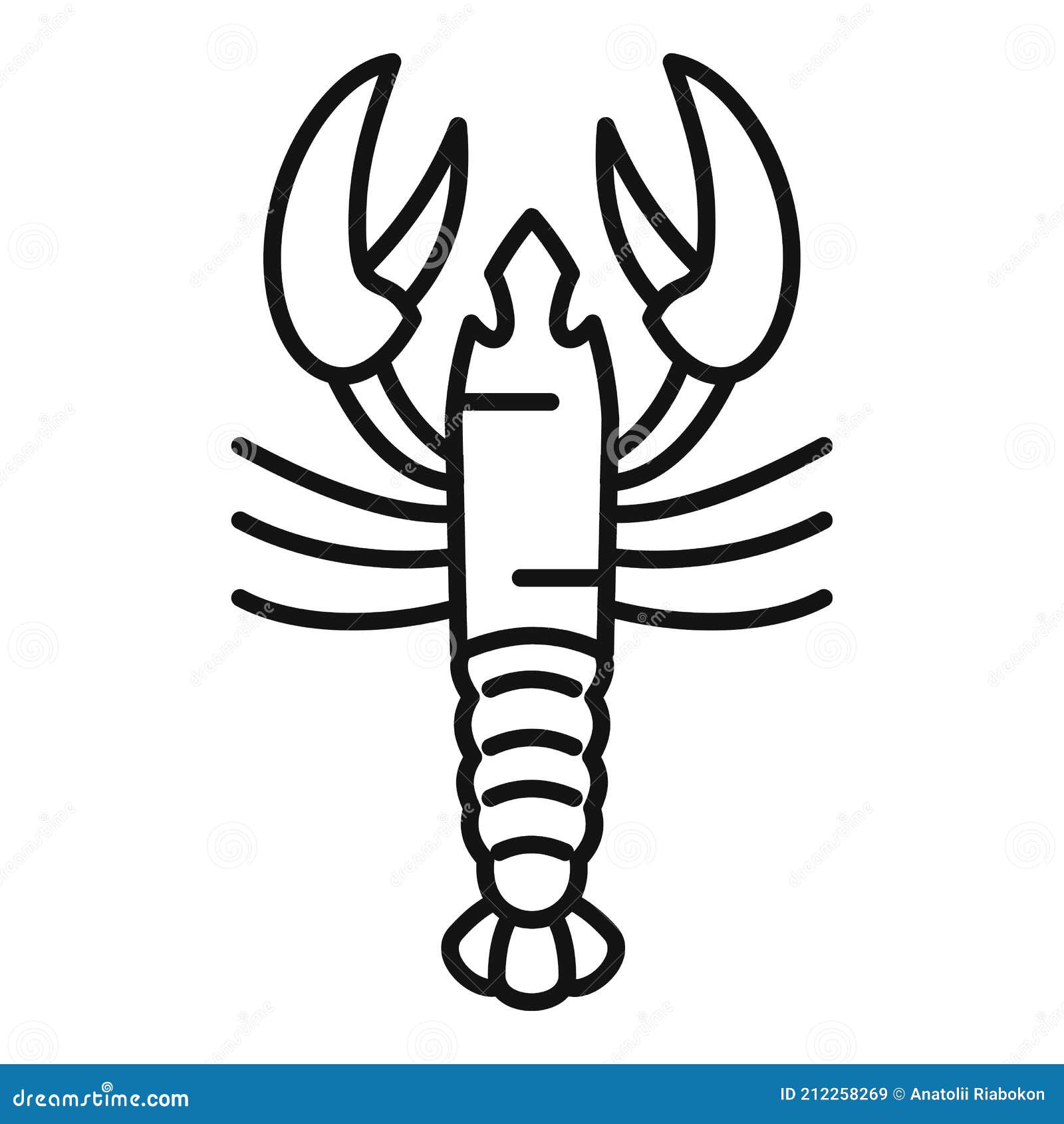 Delicious Lobster Icon, Outline Style Stock Vector - Illustration of ...