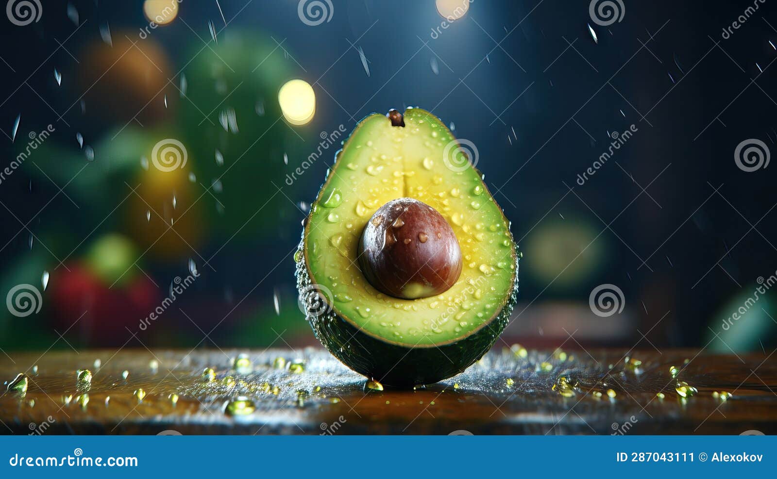 Delicious Long Neck Avocado on White Background AI Generated Stock ...