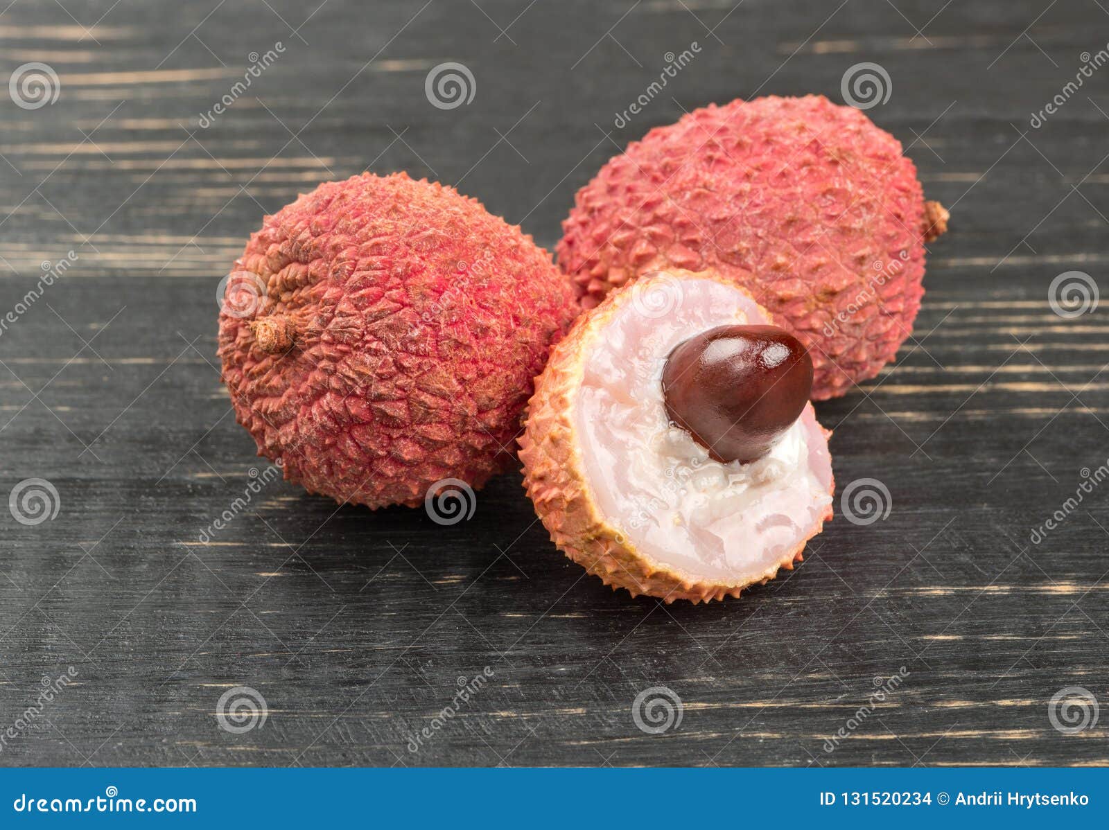Delicious Lychee Fruit with a Half Stock Photo - Image of china, fruit ...