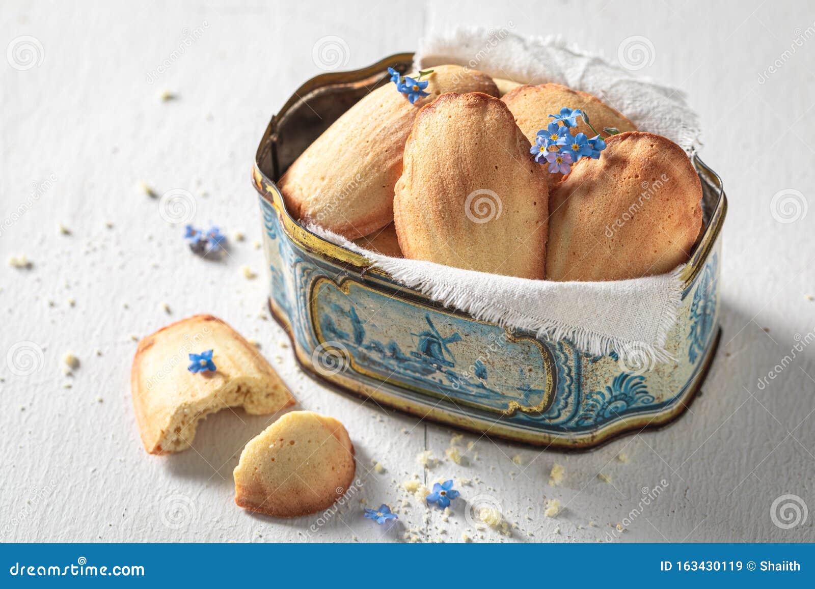 Delicious Madeleine Cookies Baked in Small Shell Shaped Mold Stock ...