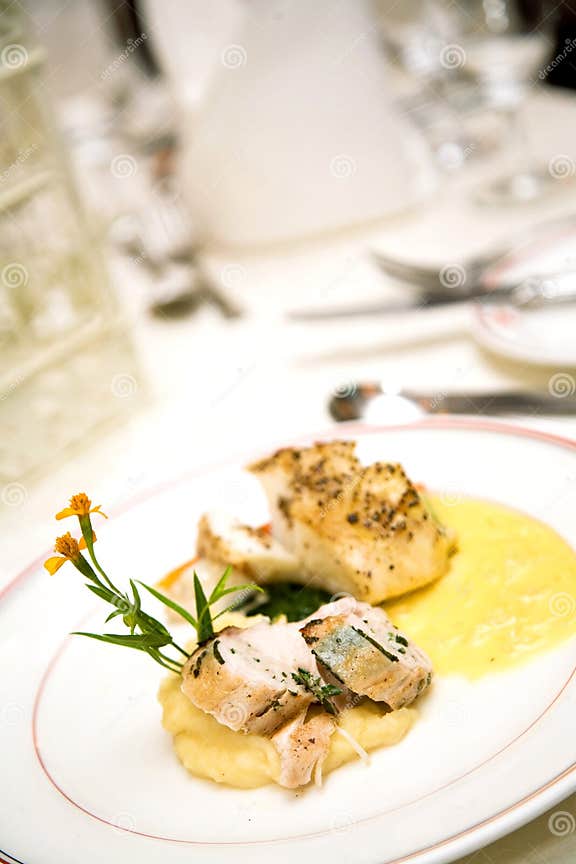 Delicious Main Course Gourmet Stock Photo - Image of restaurant, dinner ...