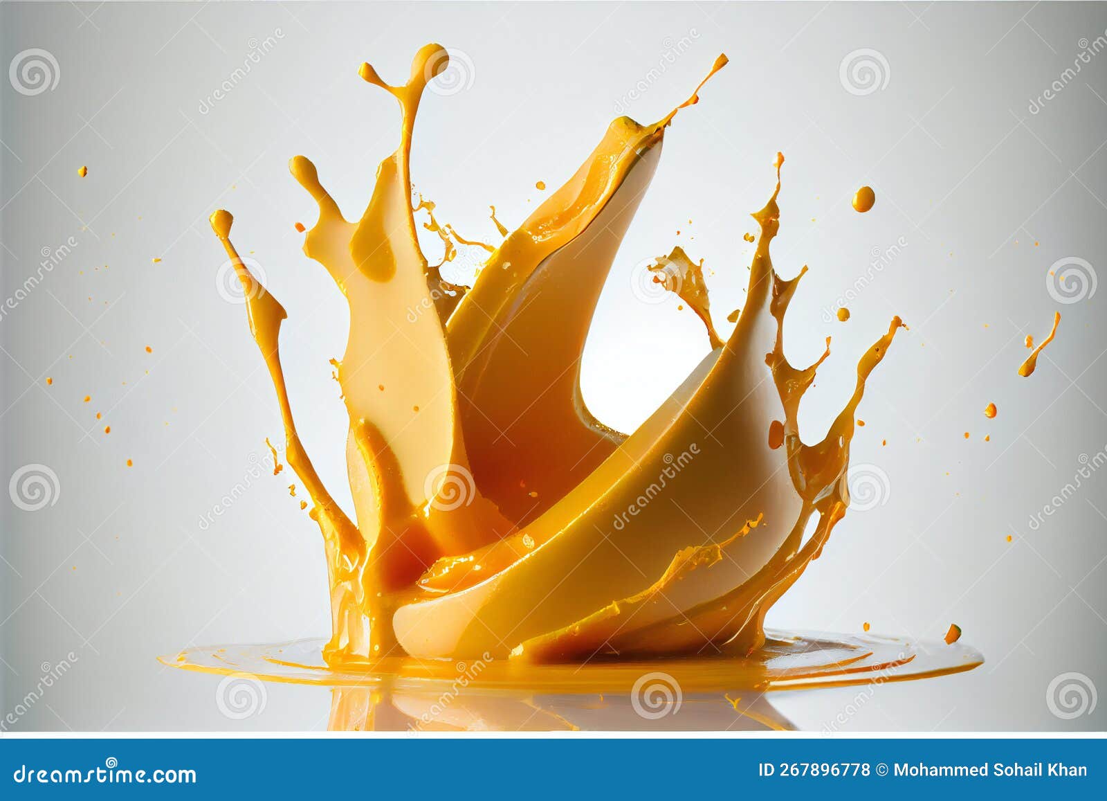 Delicious Mango Dripping in Mango Juice and Splashed on White ...