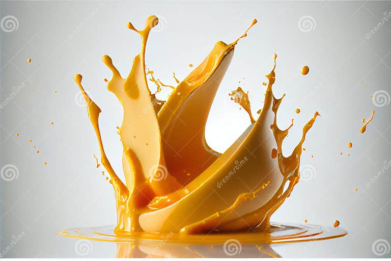 Delicious Mango Dripping in Mango Juice and Splashed on White ...