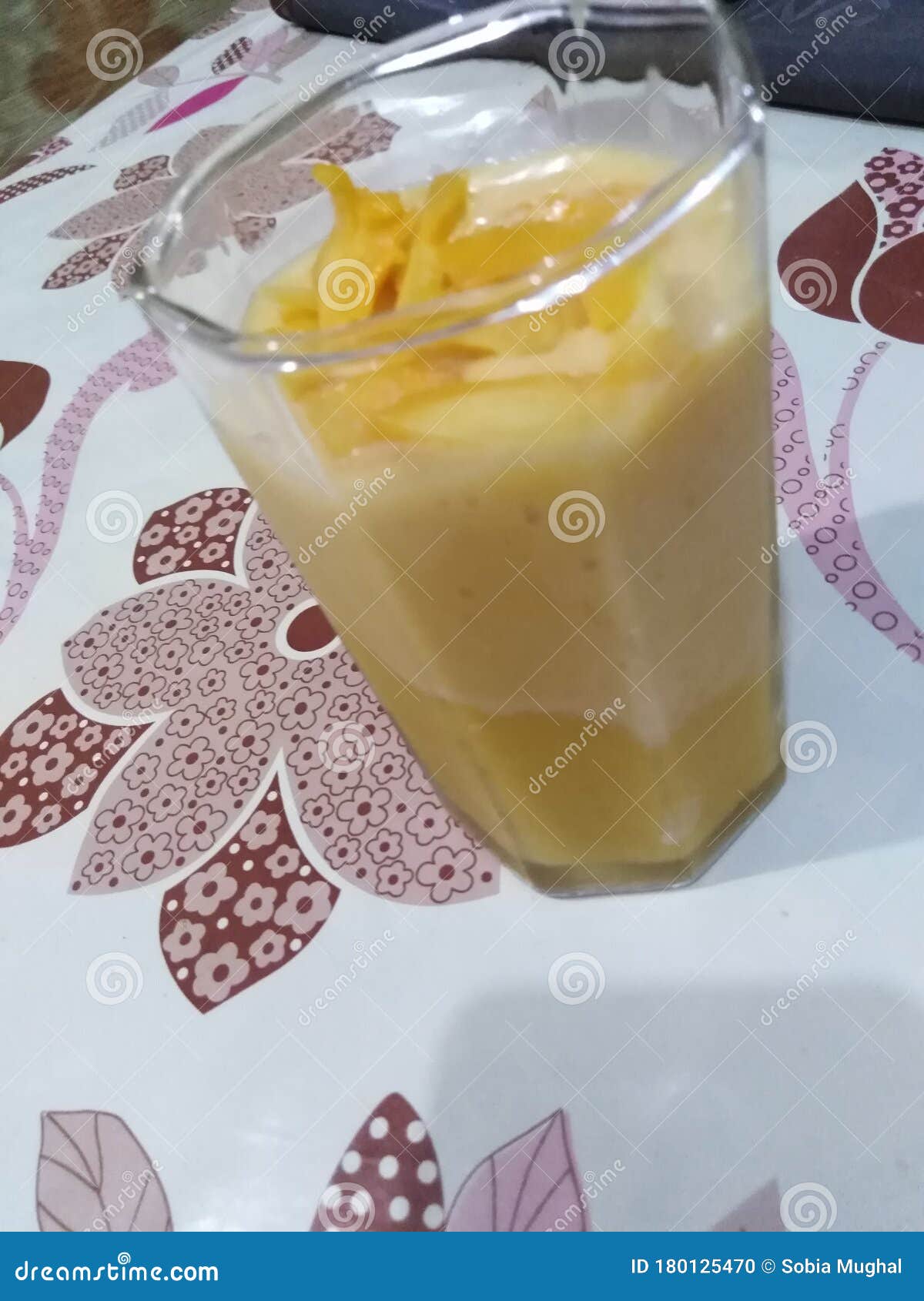 Delicious Mango Milk Shake stock photo. Image of cocktail - 180125470