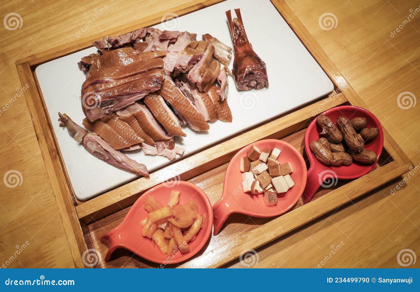 Delicious marinated duck stock photo. Image of goose - 234499790