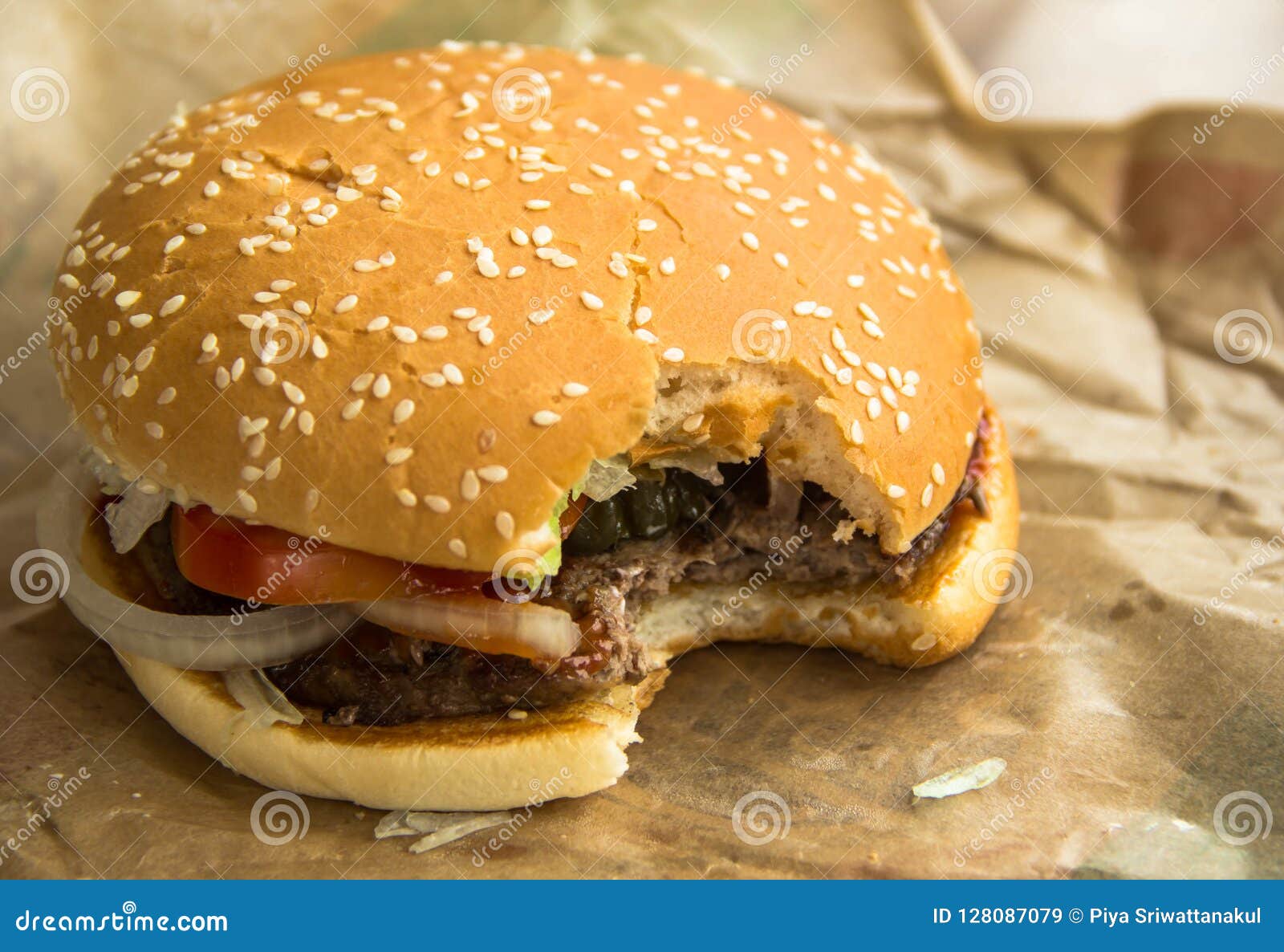 Delicious Meat hamberger stock image. Image of dinner - 128087079