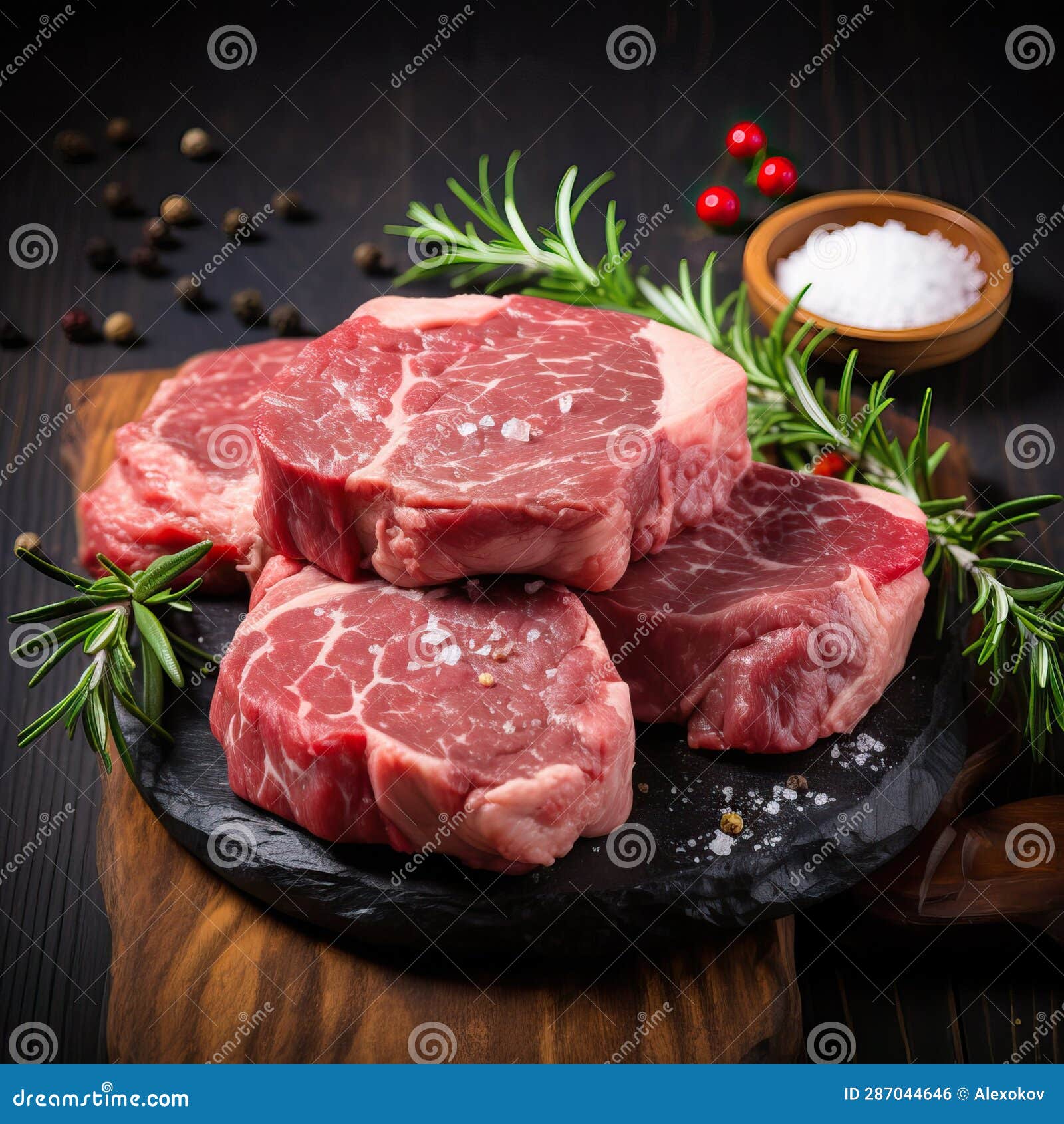 Delicious Meat on a Plate AI Generated Stock Illustration ...