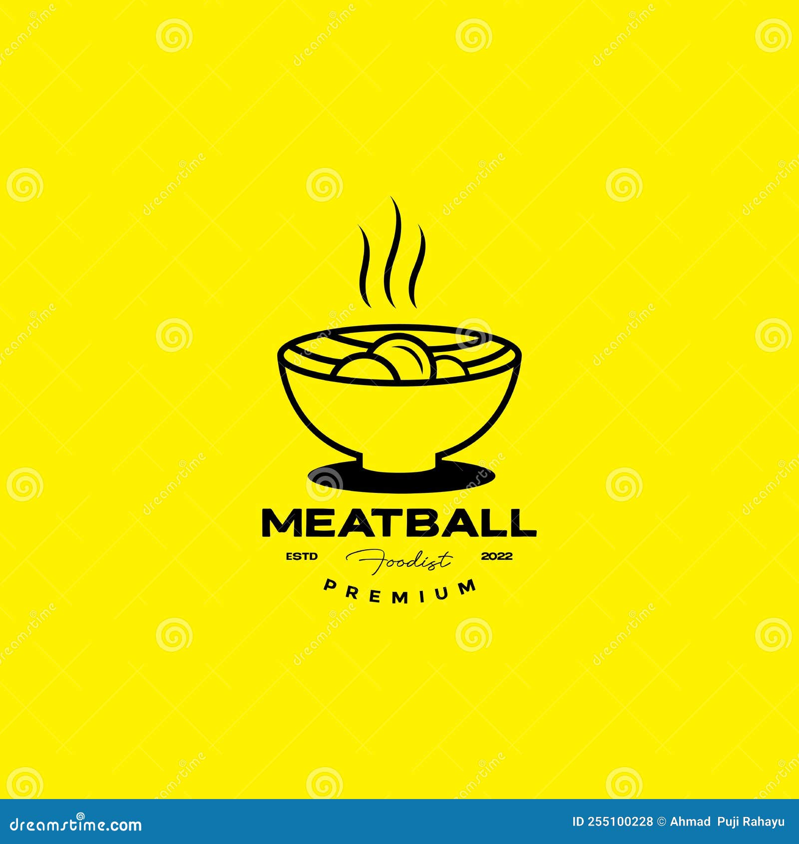 Delicious Meatball with Bowl Logo Design Stock Vector - Illustration of ...