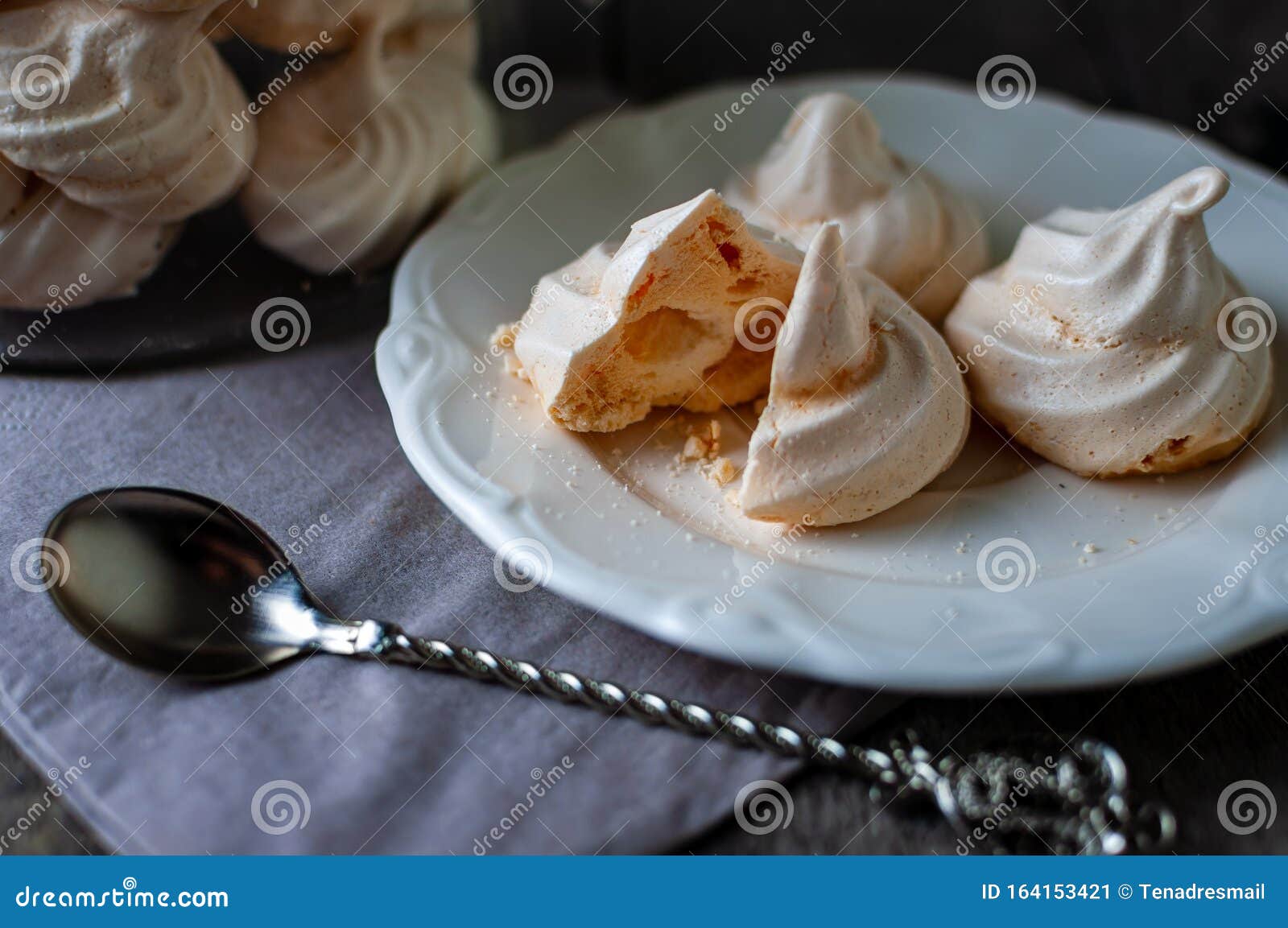 Delicious meringue II stock image. Image of macro, snack - 164153421