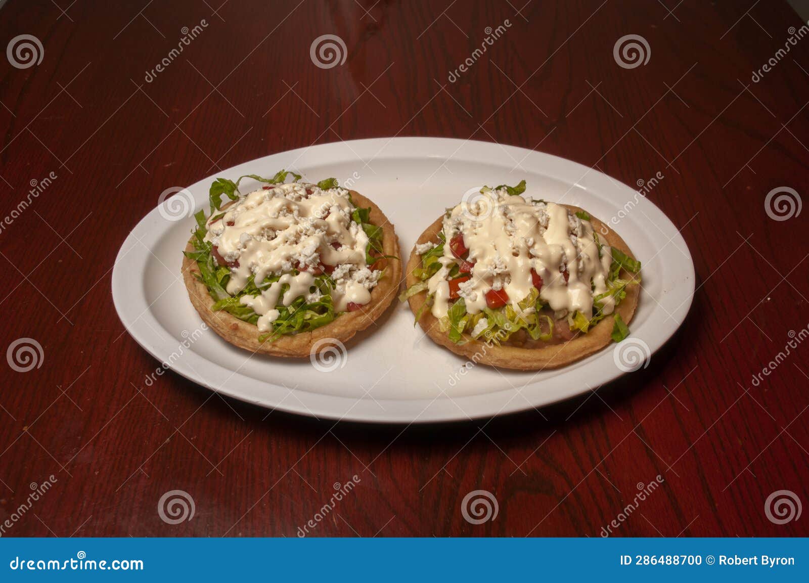 Delicious Mexican Sopes stock photo. Image of dinner - 286488700