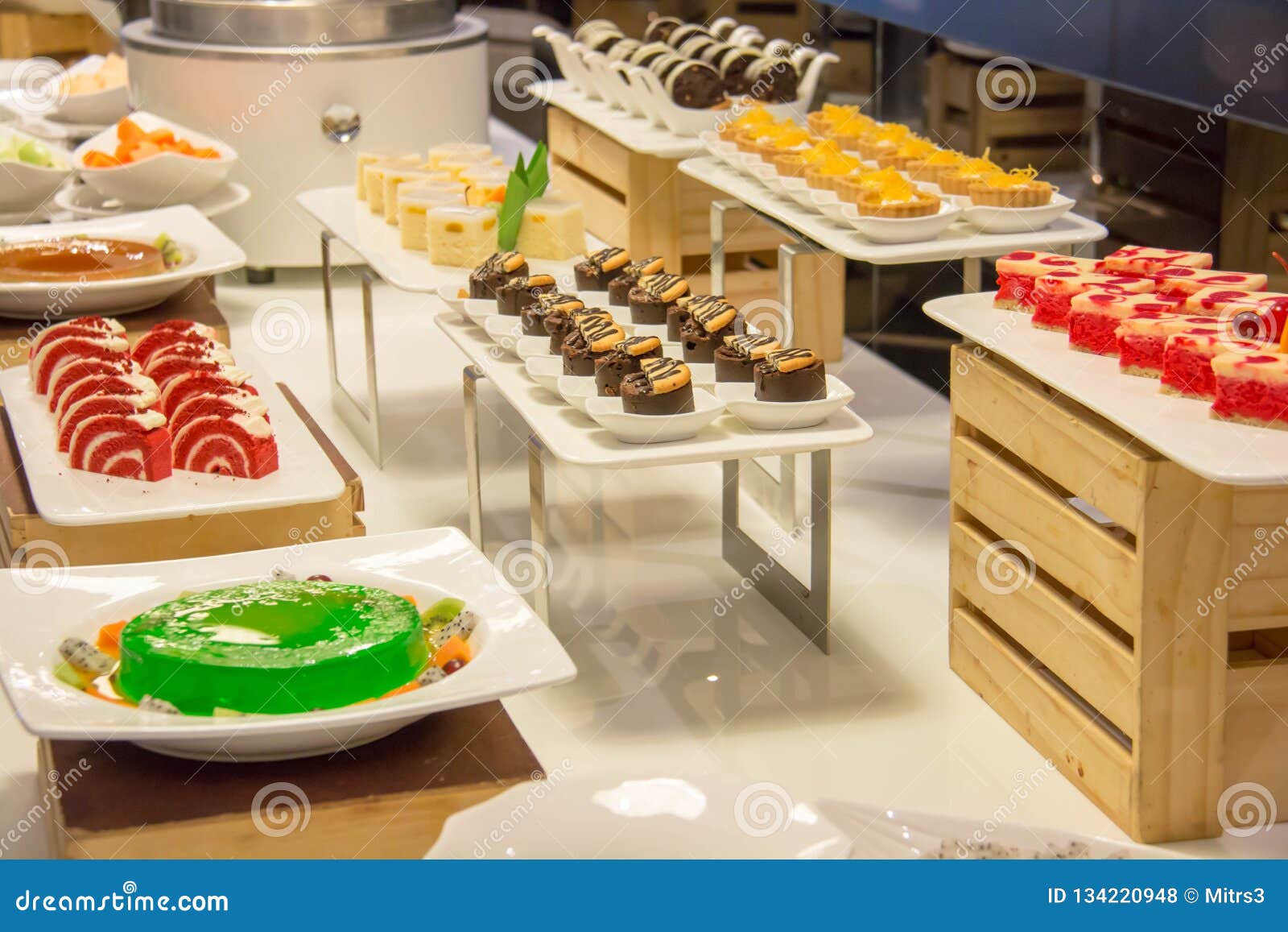 Delicious Mini Cake for Buffet Party Stock Photo - Image of assorted ...