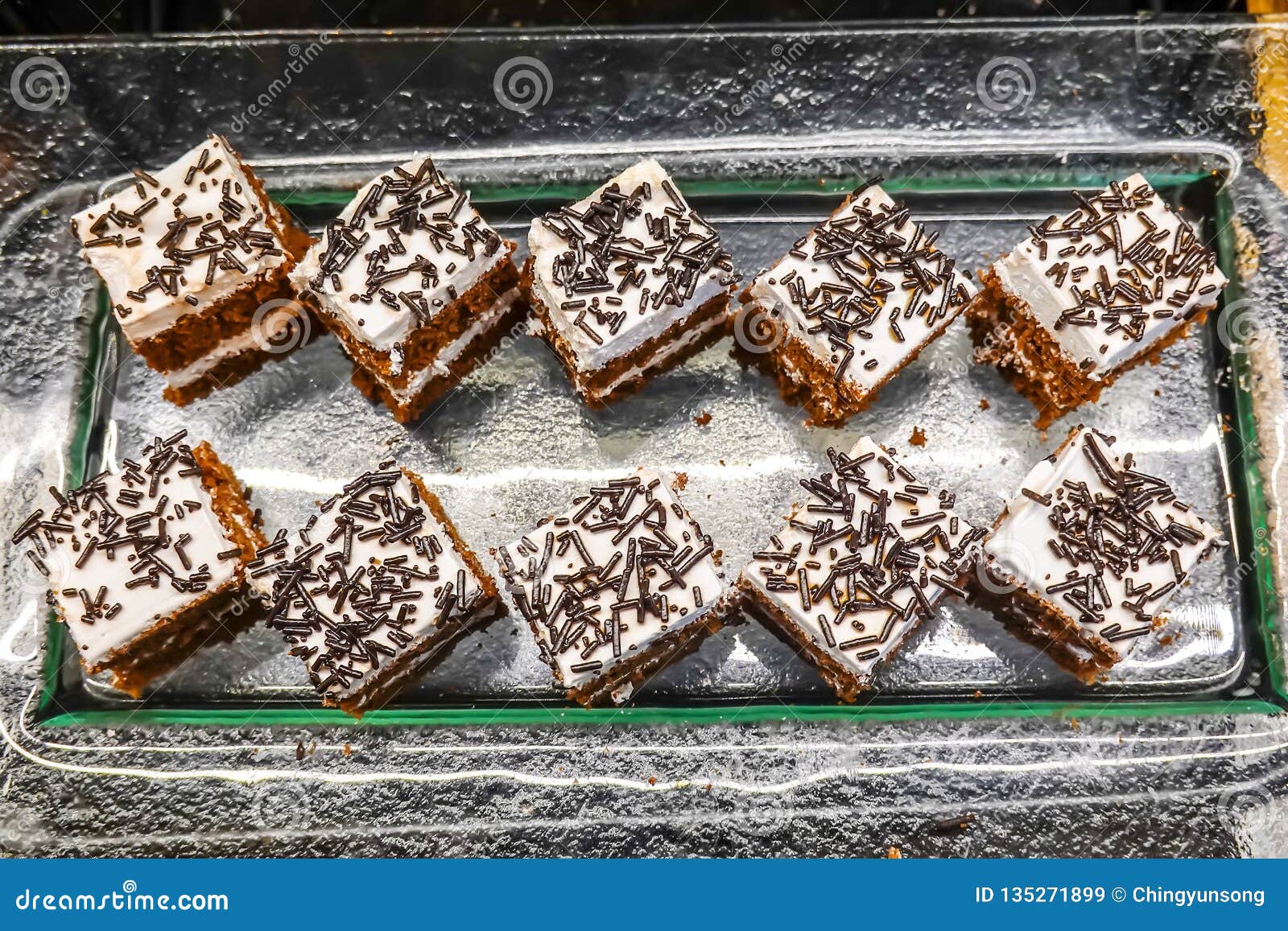 Delicious Mini Cakes on Buffet Table Stock Image - Image of contrast ...