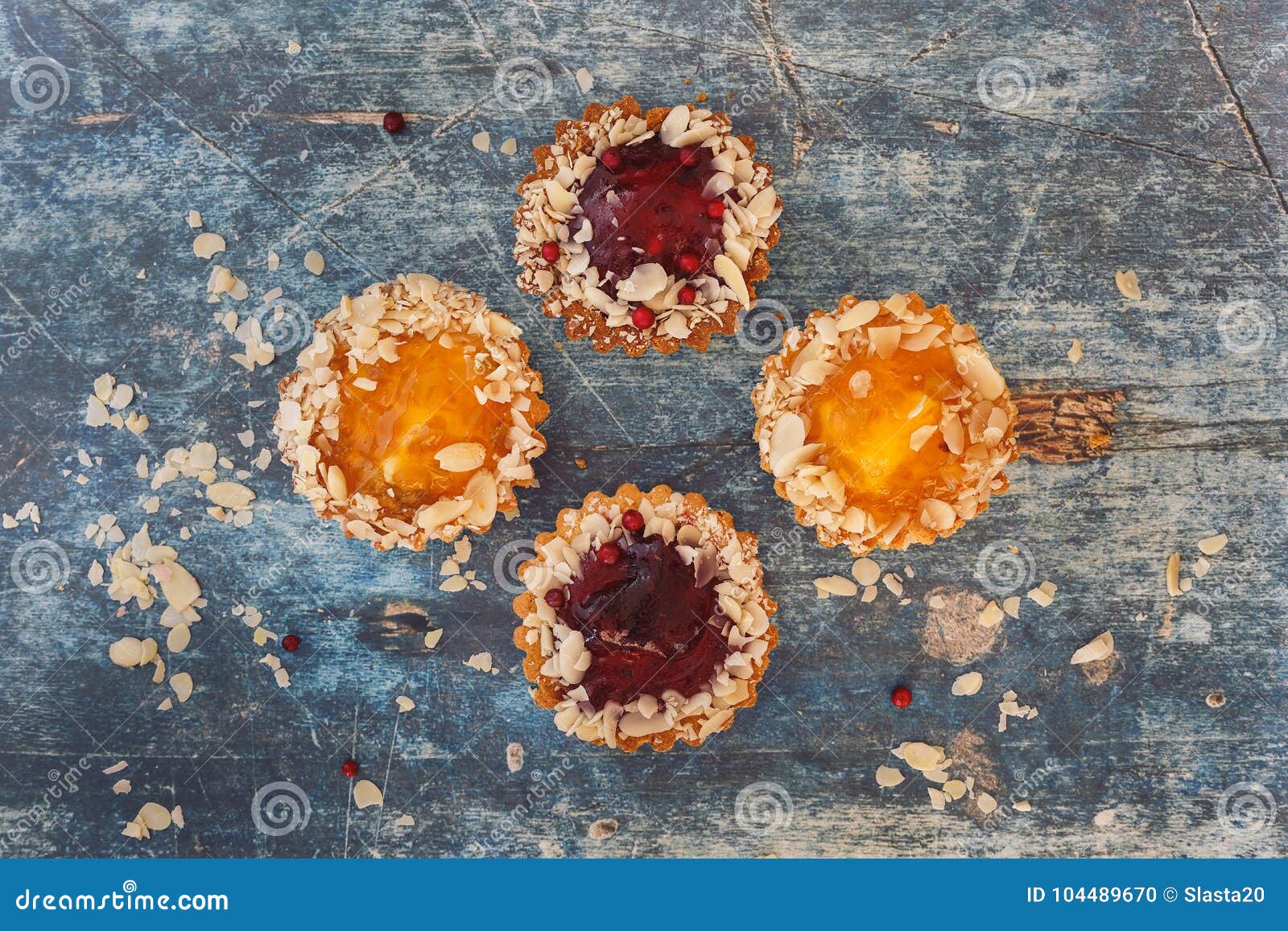 Delicious Mini Tarts with Various Fillings Stock Photo - Image of food ...