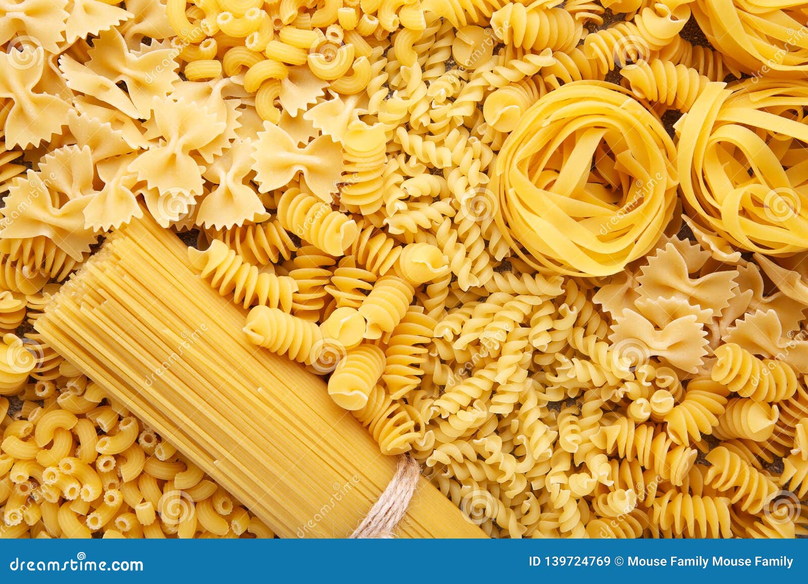 Delicious Mixed of Pasta Background, Macro Foto Stock Image - Image of ...