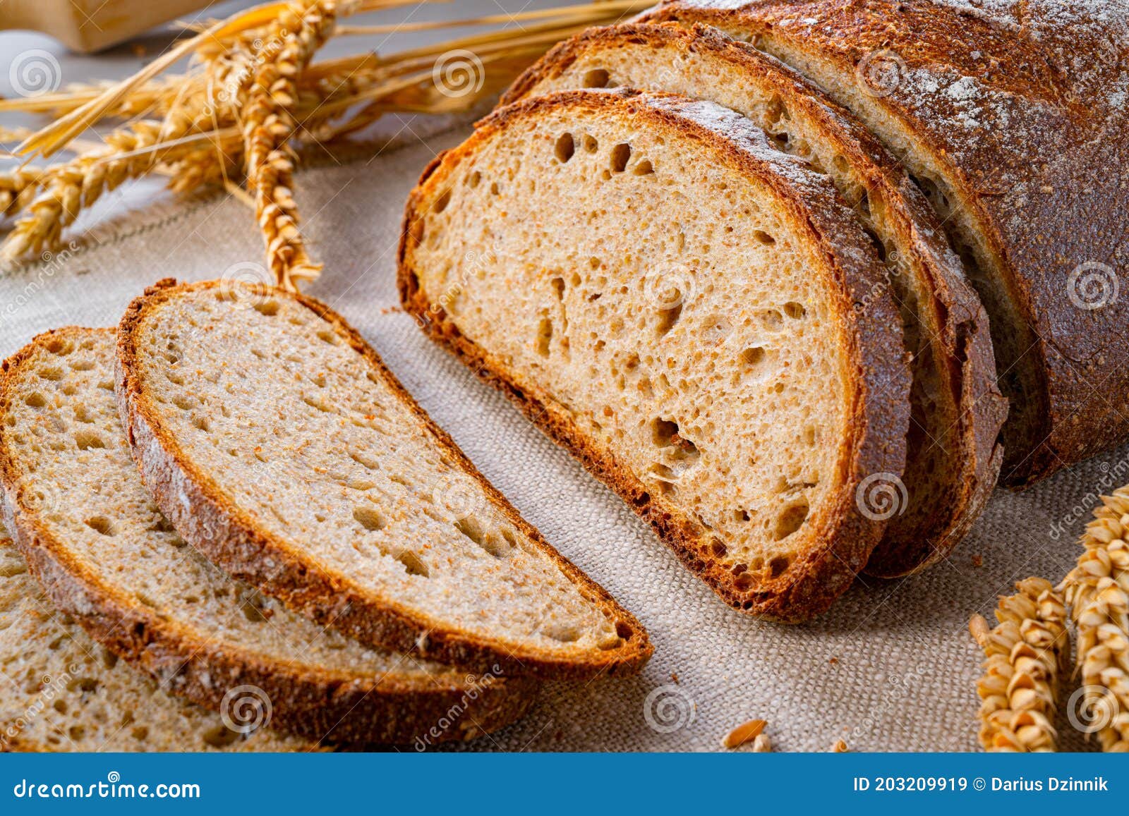 Delicious Mixed Rye Bread, Also Called Gray Bread Stock Image - Image ...