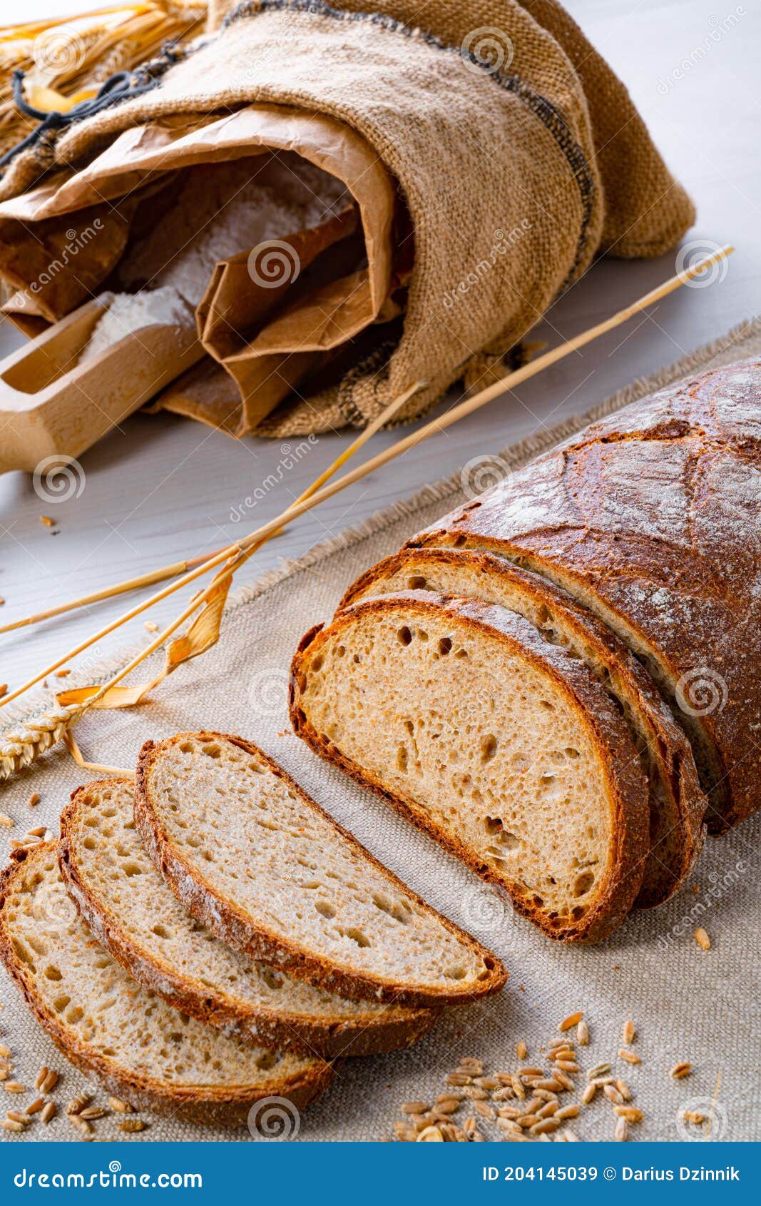 Delicious Mixed Rye Bread, Also Called Gray Bread Stock Image - Image ...