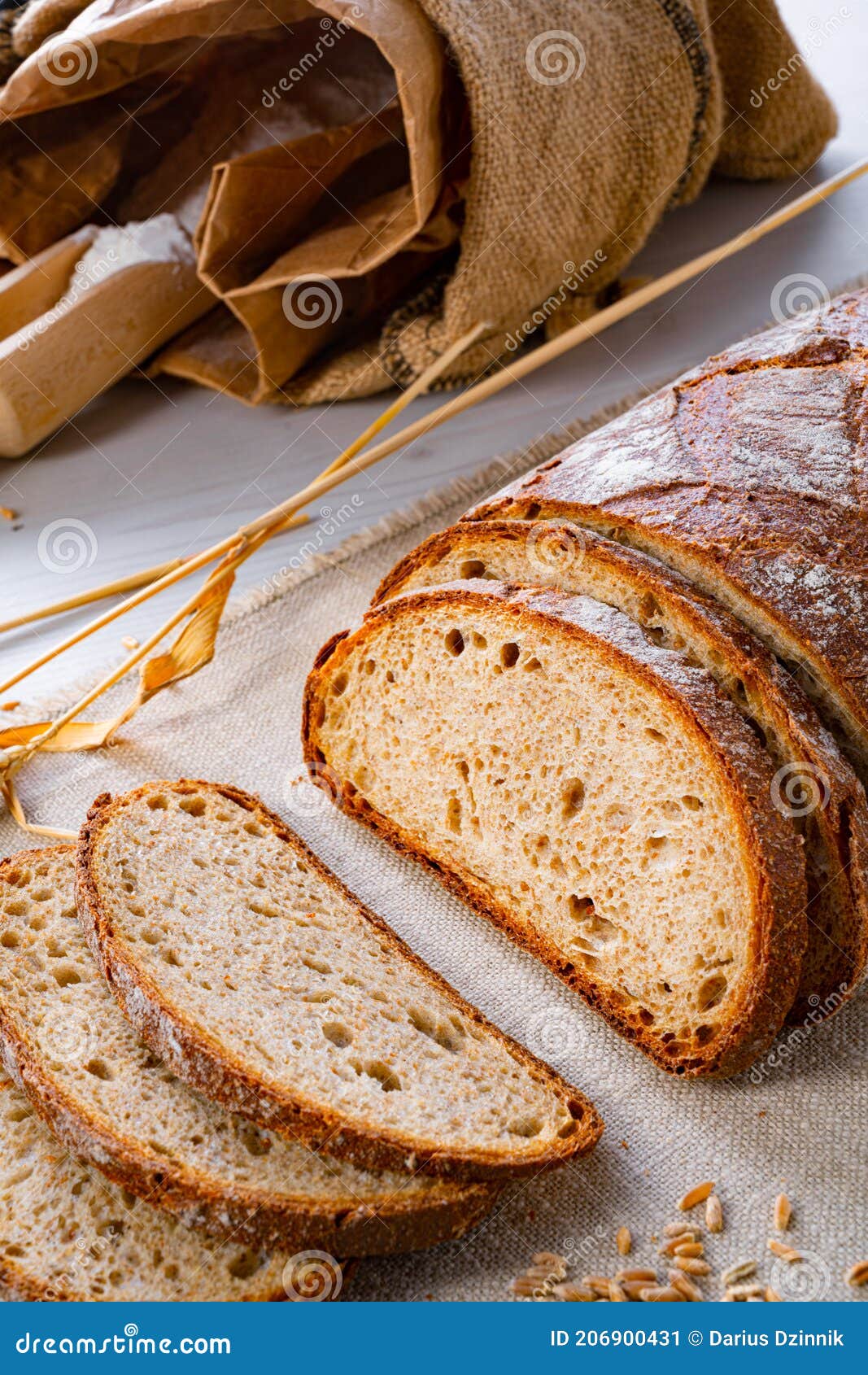 Delicious Mixed Rye Bread, Also Called Gray Bread Stock Image - Image ...