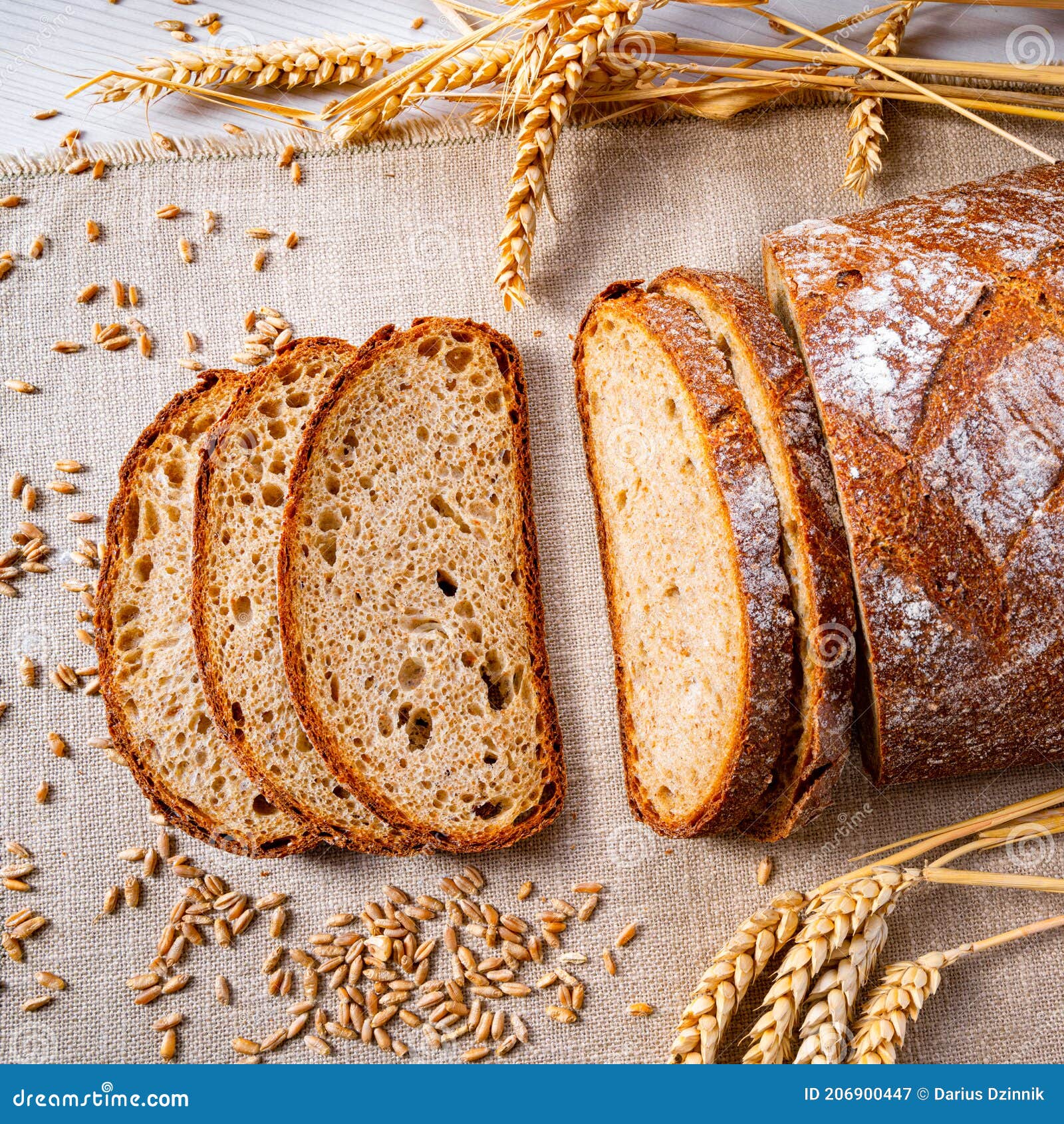 Delicious Mixed Rye Bread, Also Called Gray Bread Stock Image - Image ...