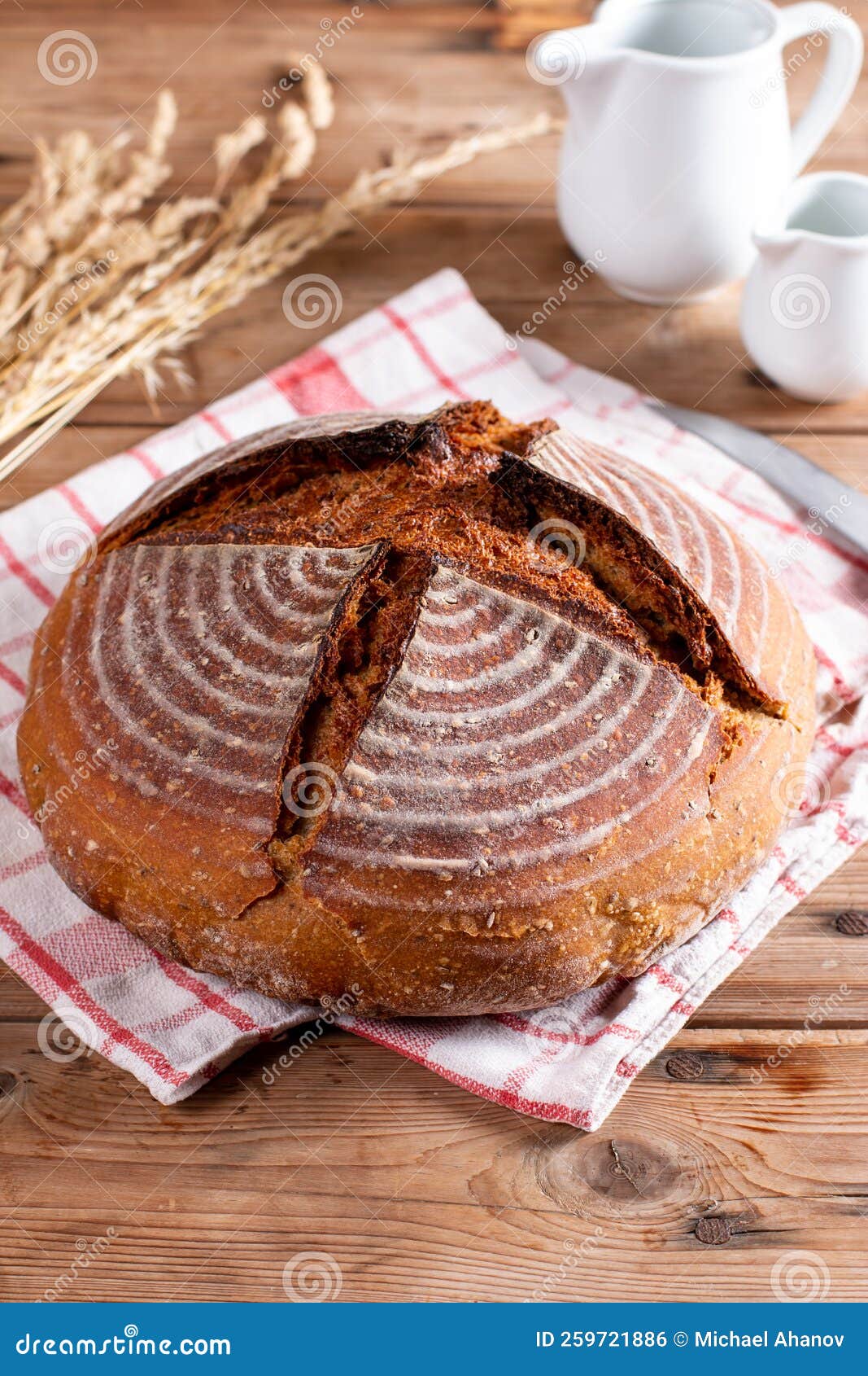 Delicious Mixed Rye Bread, Also Called Gray Bread. Unleavened Bread ...