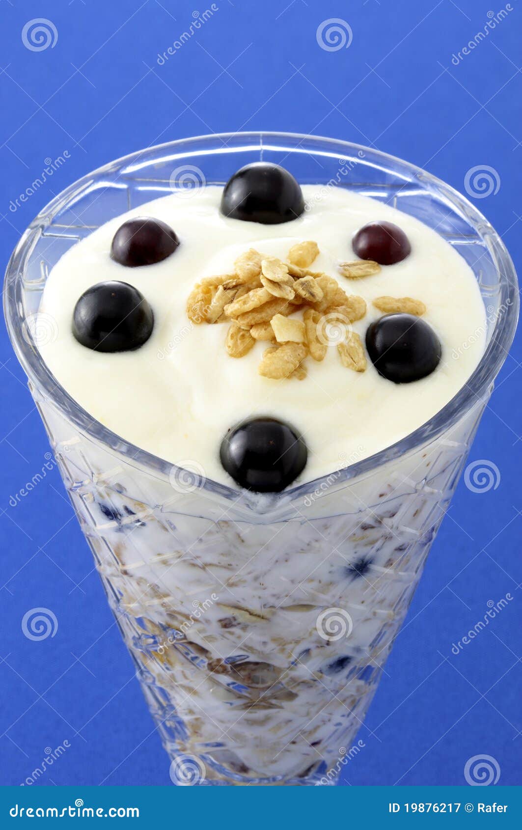 Delicious Mixed Yogurt and Granola Stock Image - Image of almonds ...