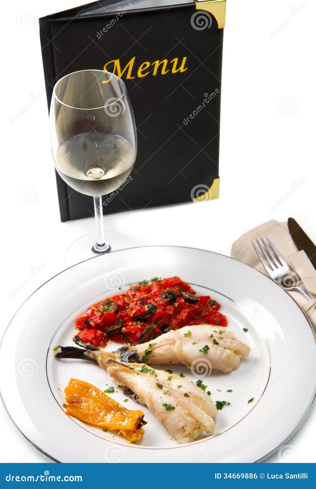 Delicious monkfish stock photo. Image of gastronomy, fillet - 34669886