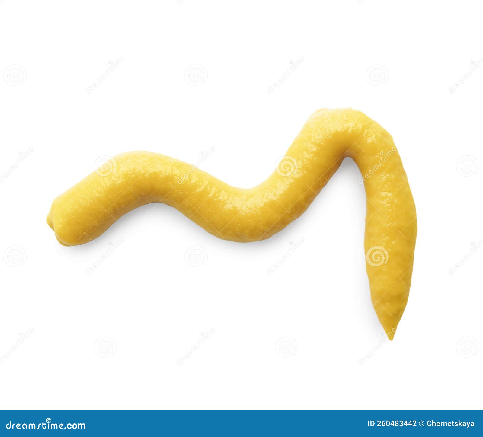 Delicious Mustard Isolated on White, Top View Stock Photo - Image of ...