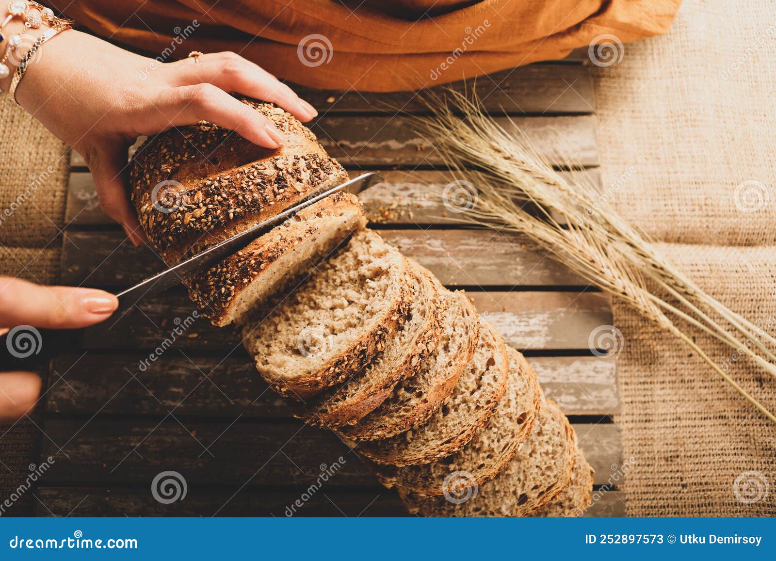 Delicious Natural Aesthetic Baked Bread Stock Image - Image of ...