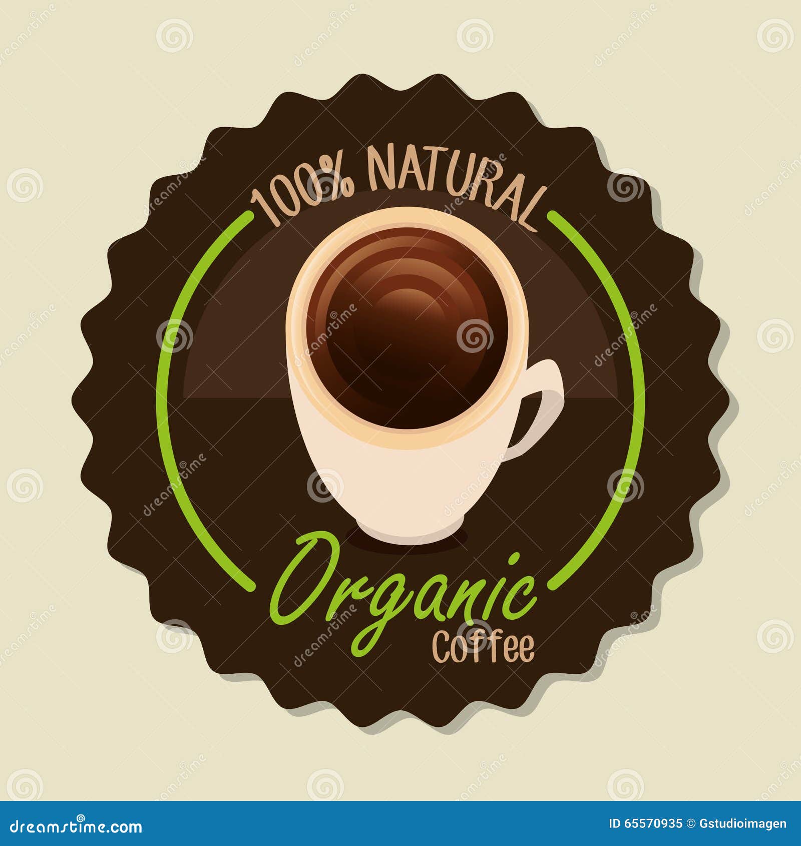 Delicious Natural and Organic Coffee Stock Vector - Illustration of ...