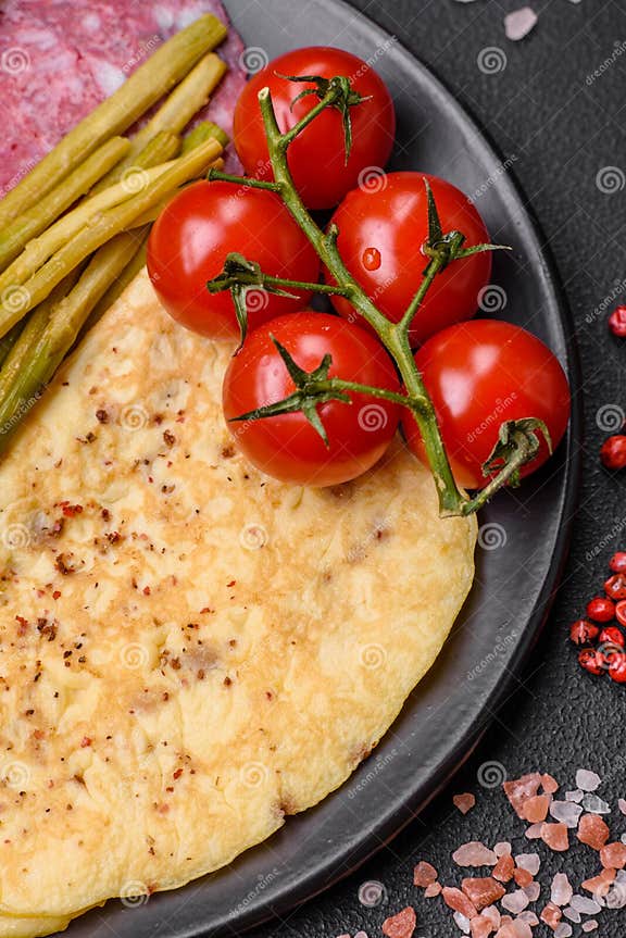 Delicious Nutritious Breakfast Consisting of Asparagus, Scrambled Eggs ... Delicious Nutritious Breakfast Consisting of Asparagus, Scrambled Eggs ...