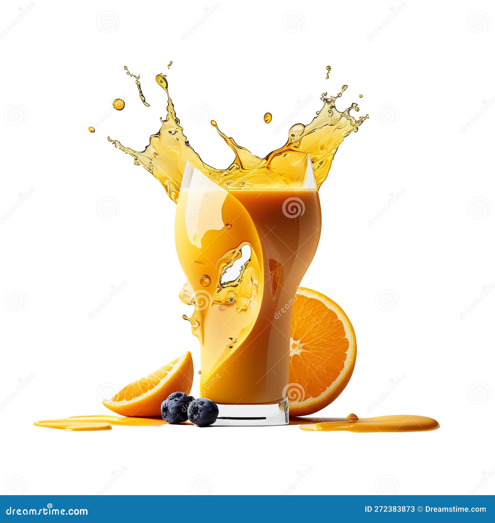Delicious Orange Juice Cocktail With Generative Ai Stock Illustration