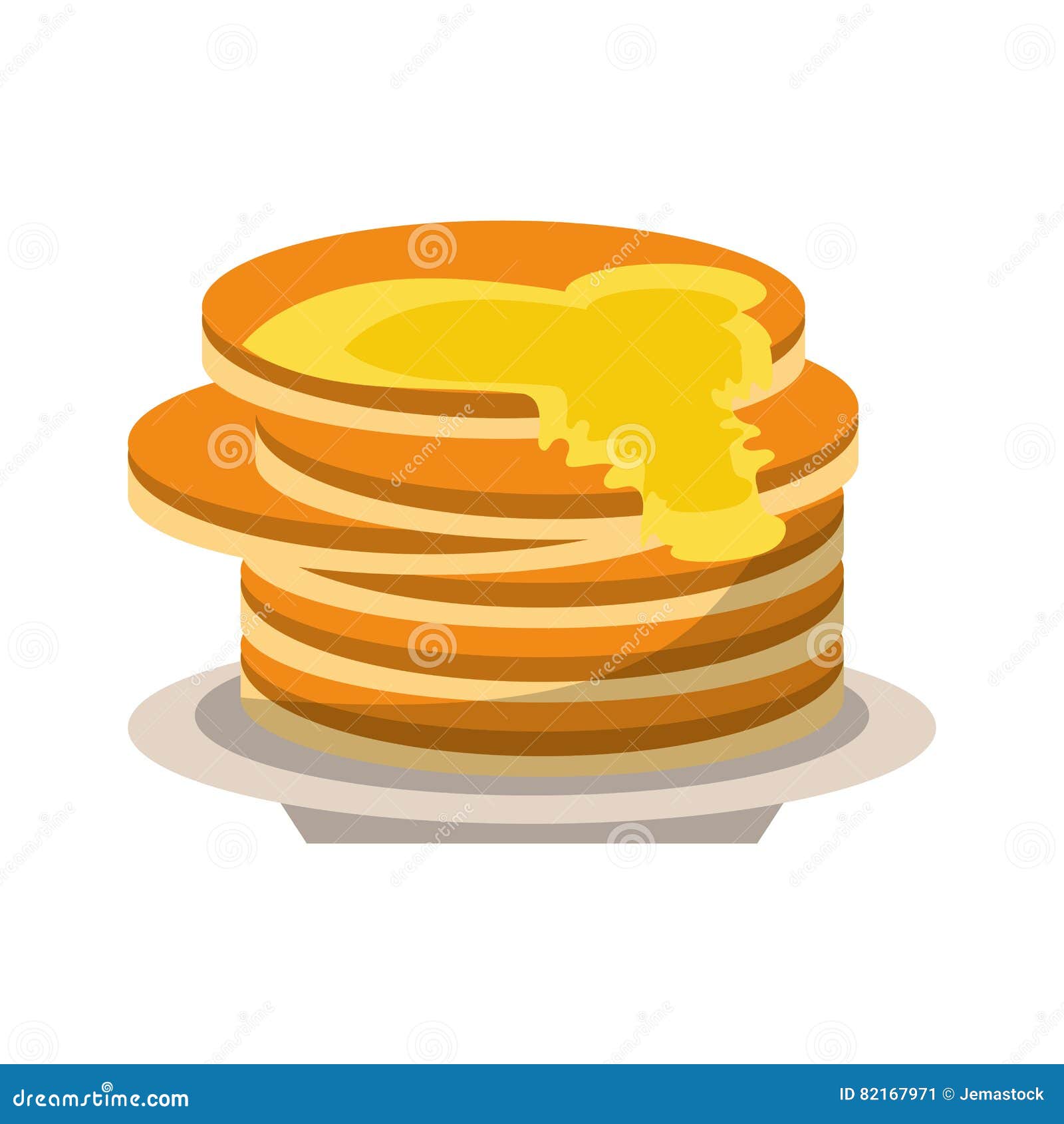 Delicious Pancakes Maple Syrup Stock Vector - Illustration of gourmet ...